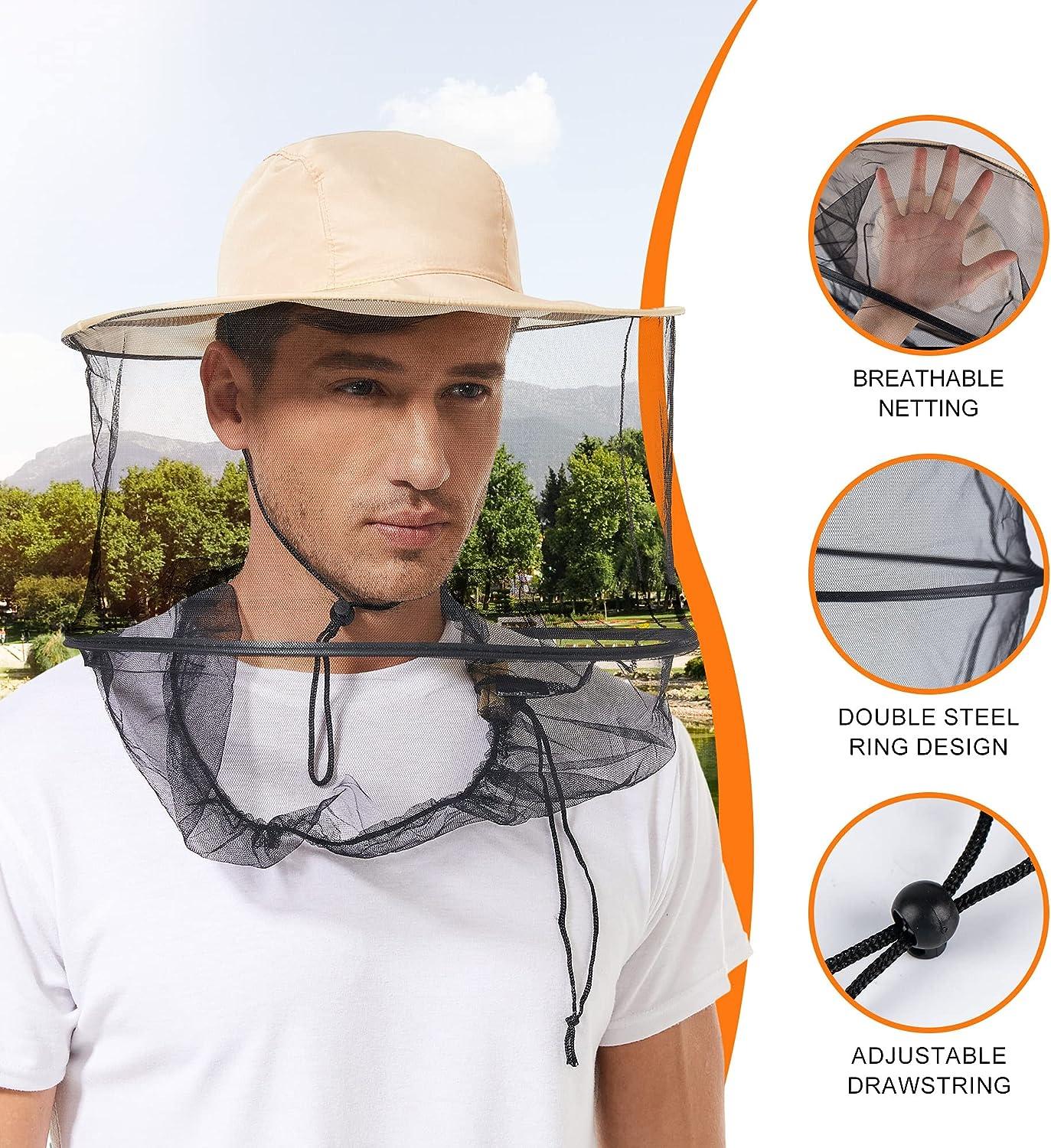 UPF 50+ Sun Protection Mosquito Head Net Hat for Beekeeping & Hiking ...
