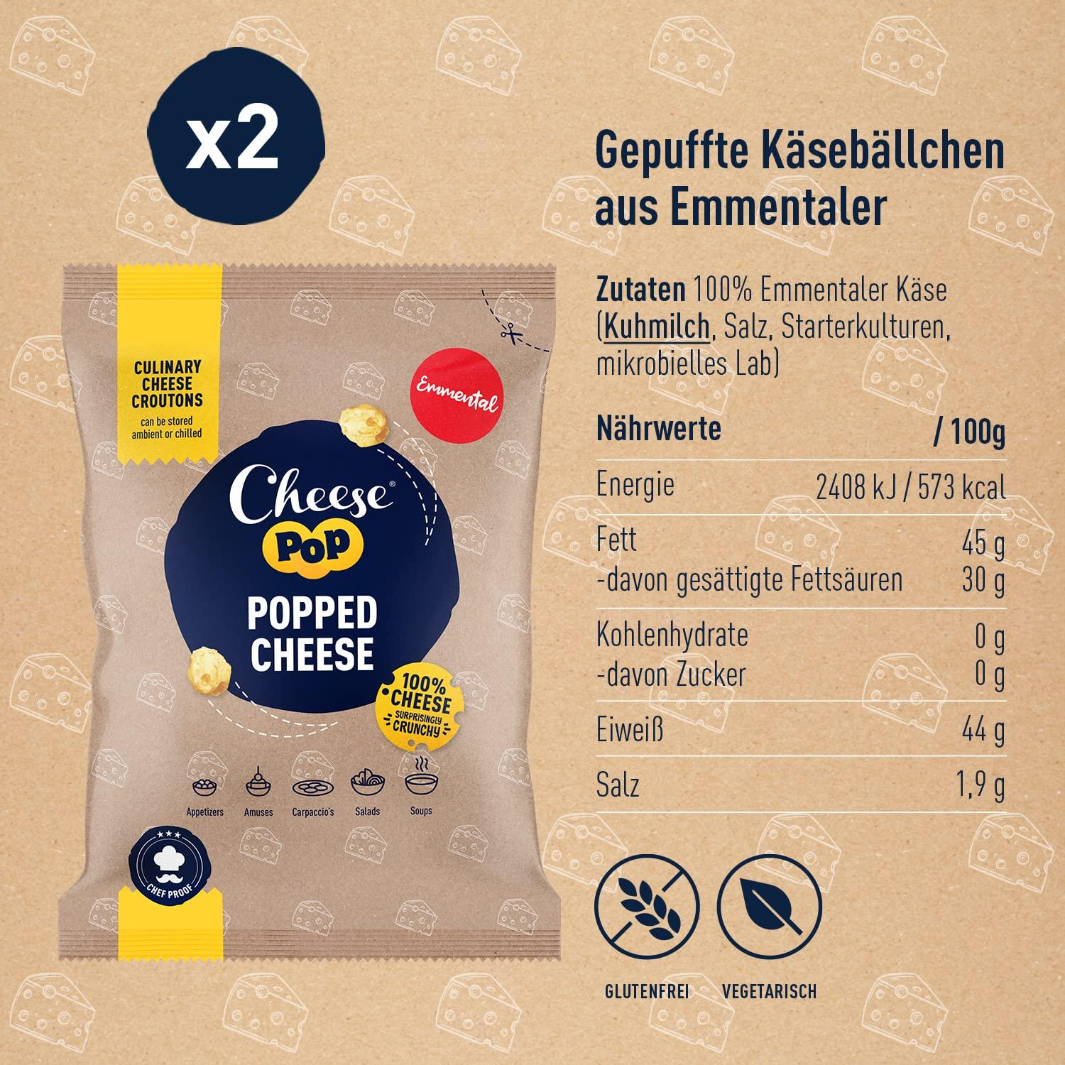 Shop 100% Emmental Cheese Popped Snack - Crispy Airy & Nutty | High ...
