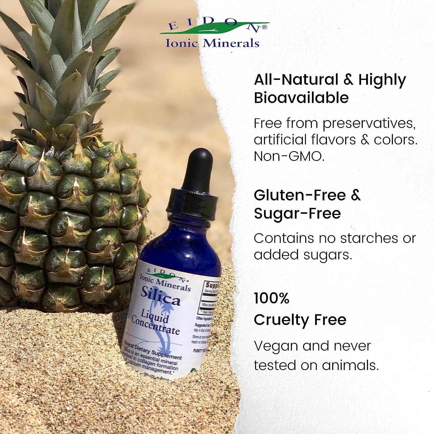 Eidon Liquid Silica Mineral Concentrate - Vegan & Gluten-Free Silica ...