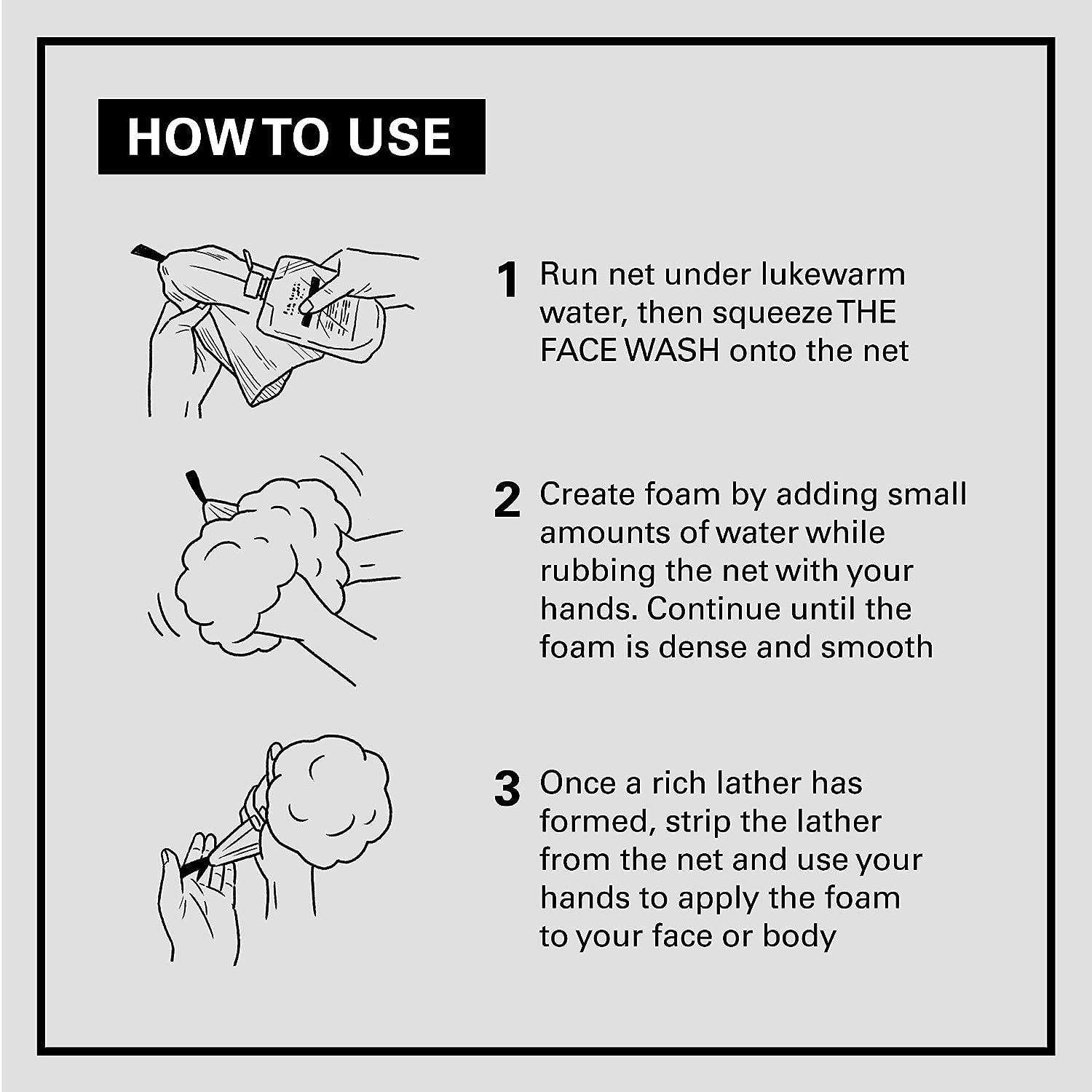 BULK HOMME Bubble Net for THE FACE WASH | 4-Layer Mesh Soap Pouch for ...