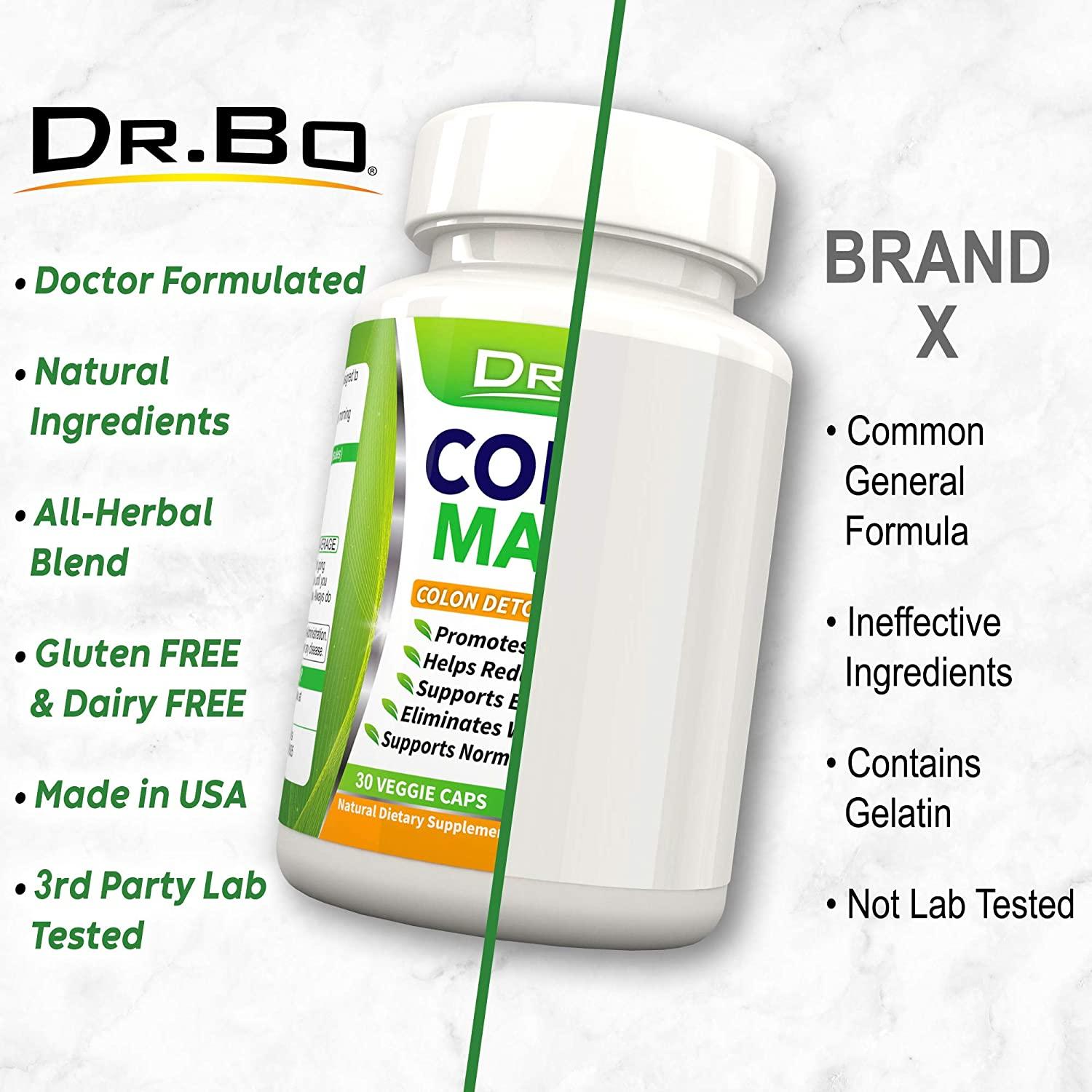 Colon Cleanse Detox Formula - Natural Bowel Cleanser for Intestinal ...