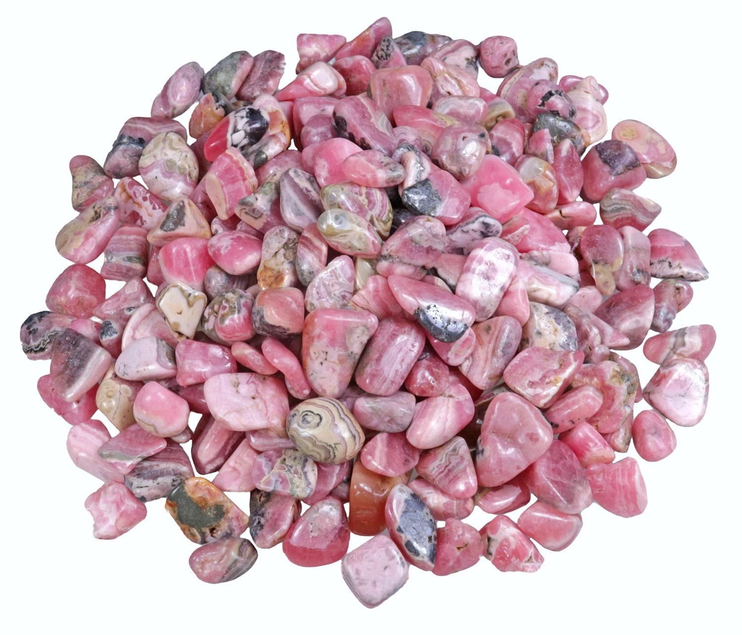 Rhodochrosite Mini Tumbled Stones - 100g | Gemstone Chips 10-18mm ...