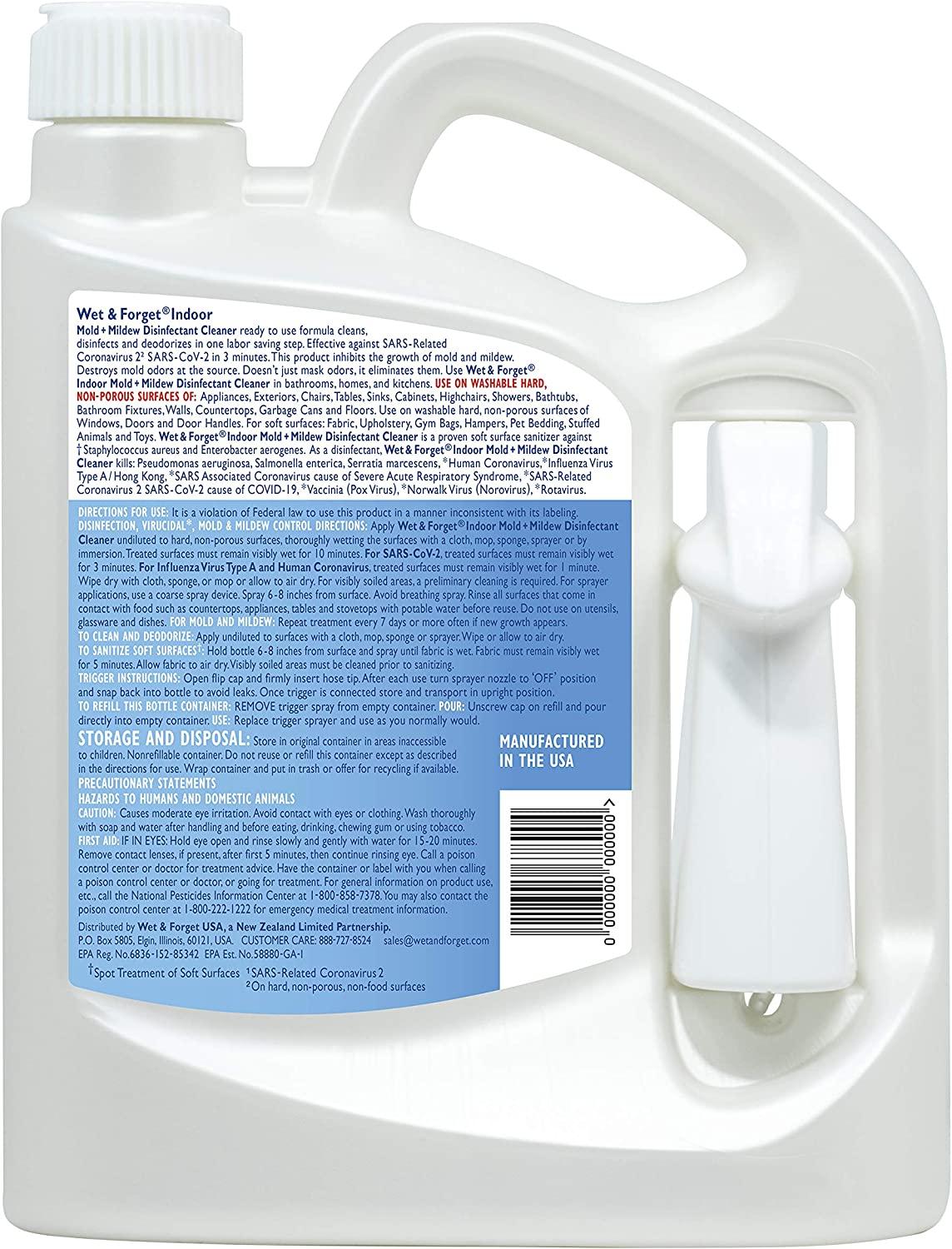 Wet Forget Indoor Mold and Mildew All-Purpose Cleaner Deodorizes ...