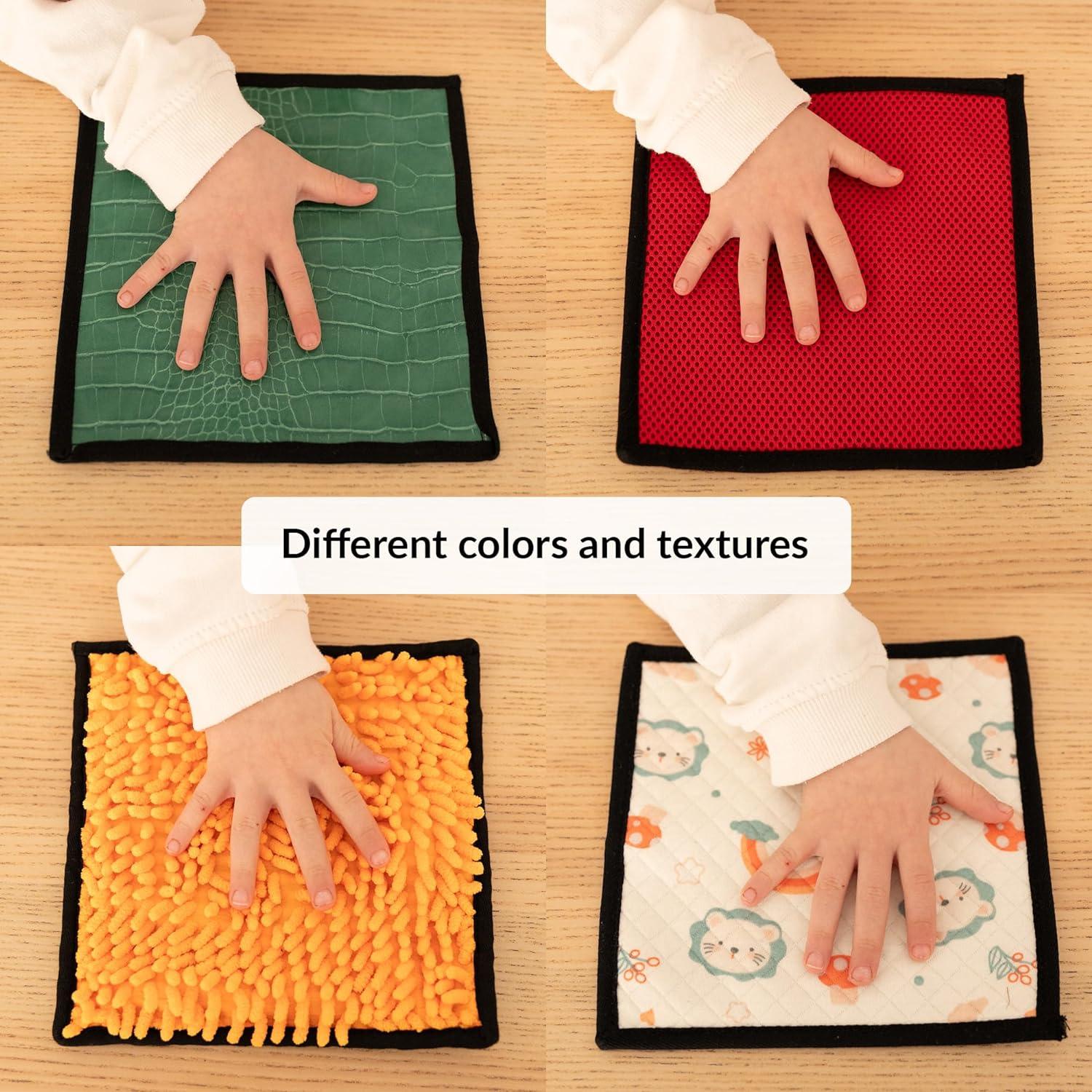 Sensory Mats for Babies | 16-Piece Set of Floor Tiles, Rug, and Wall ...