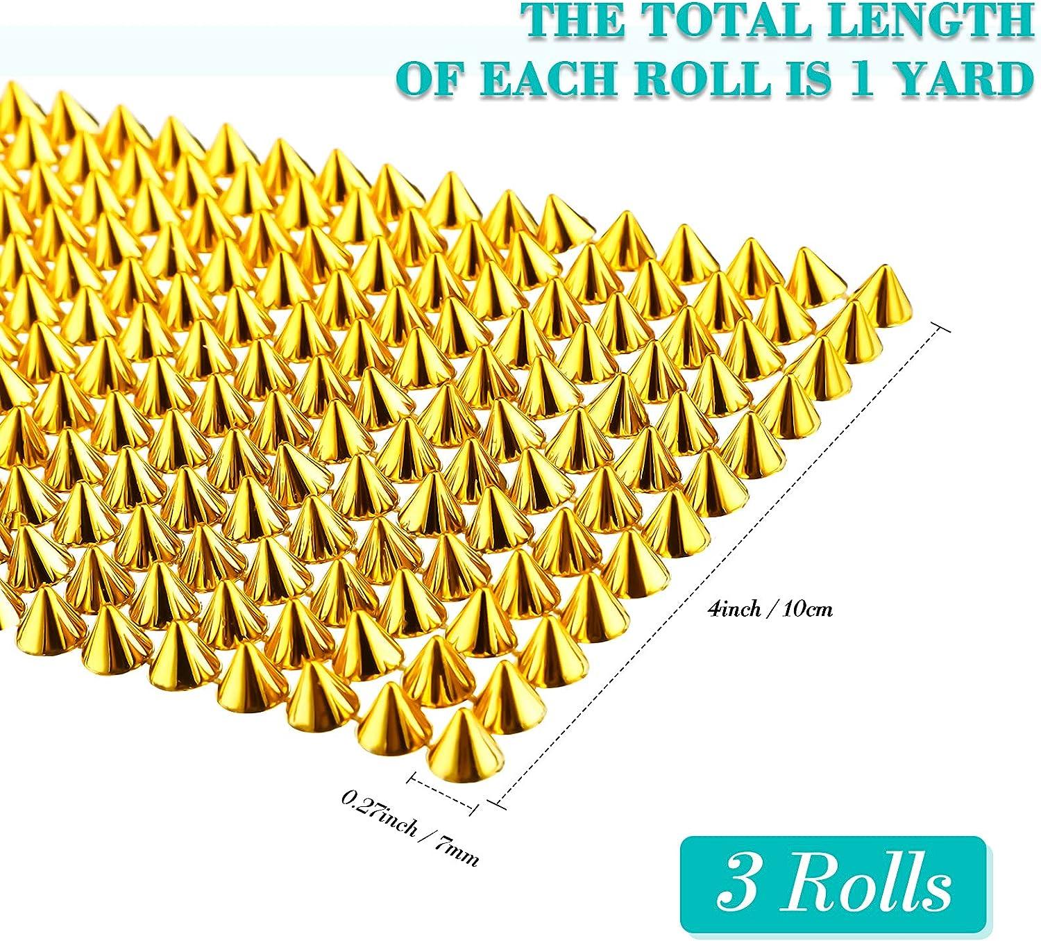 Punk Trim Beads - 3 Yards Sew Stitch On Spike Stud Cone Flatback Rivets ...