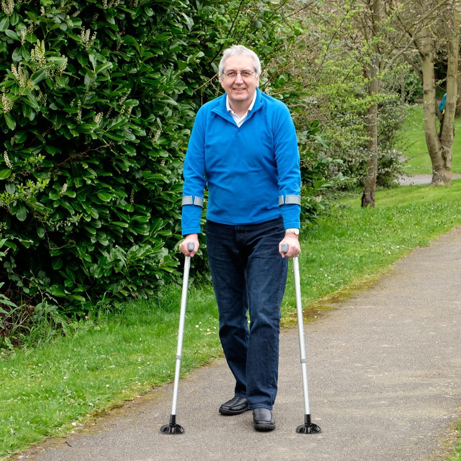 YF 6-Prong Self-Standing Rubber Cane Tip 19mm - Non-Slip Heavy Duty ...