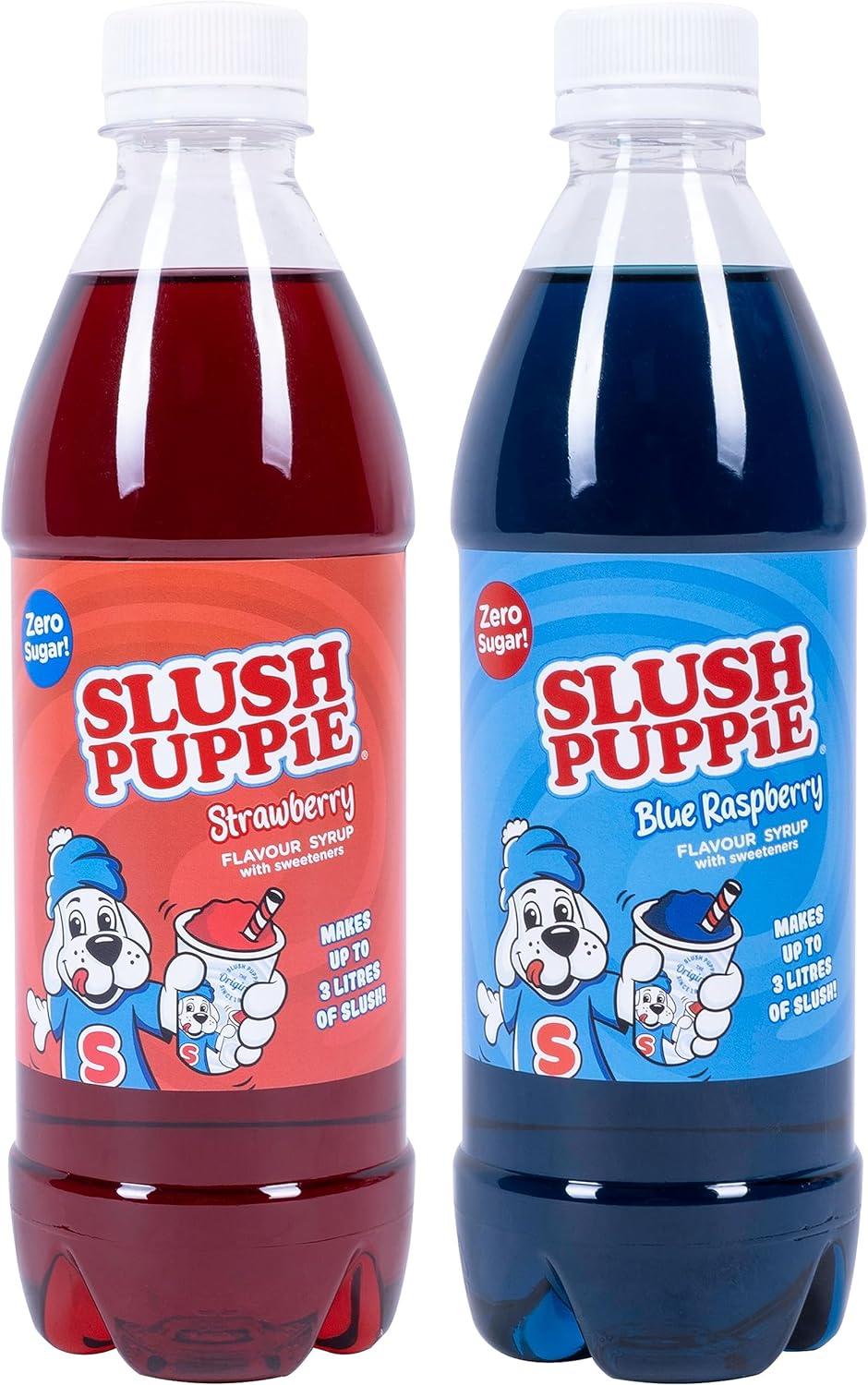 SLUSH PUPPiE ZERO 2-Pack Syrup Set. Blue Raspberry & Strawberry ...
