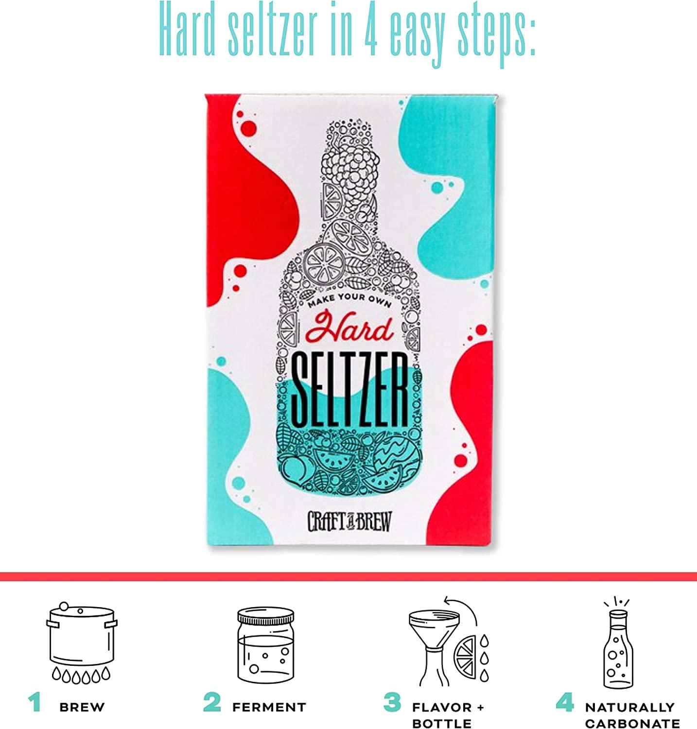 Craft A Brew Homemade Hard Seltzer Brew 1 Gallon Starter Kit - DIY Hard ...