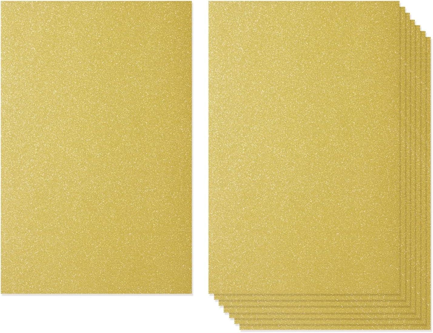 Gold Glitter Paper Cardstock - 24 Sheets, Double-Sided, 250gsm - Ideal ...