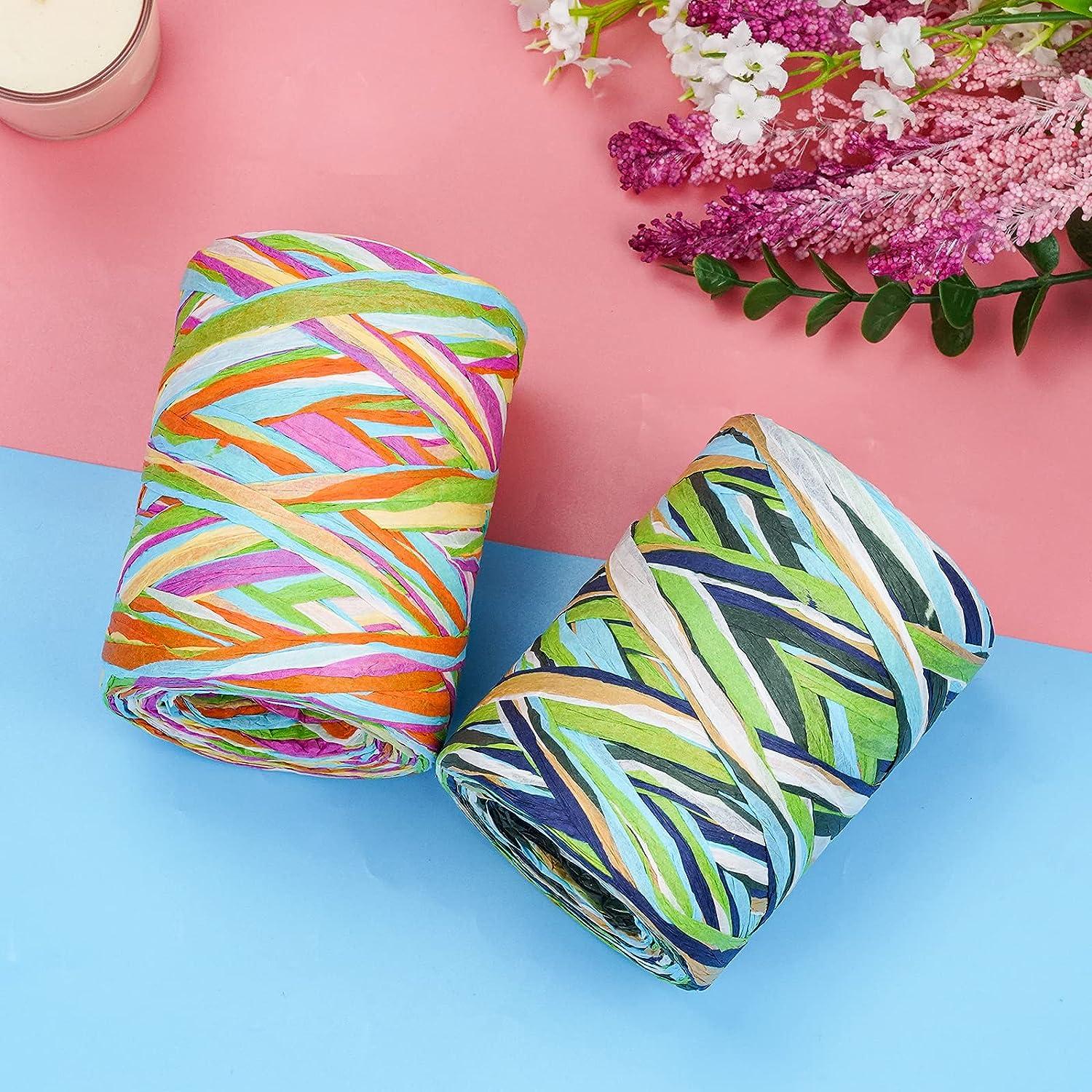 Hoveox Colored Raffia Paper Ribbon - 524 Feet for Gift Wrapping and ...