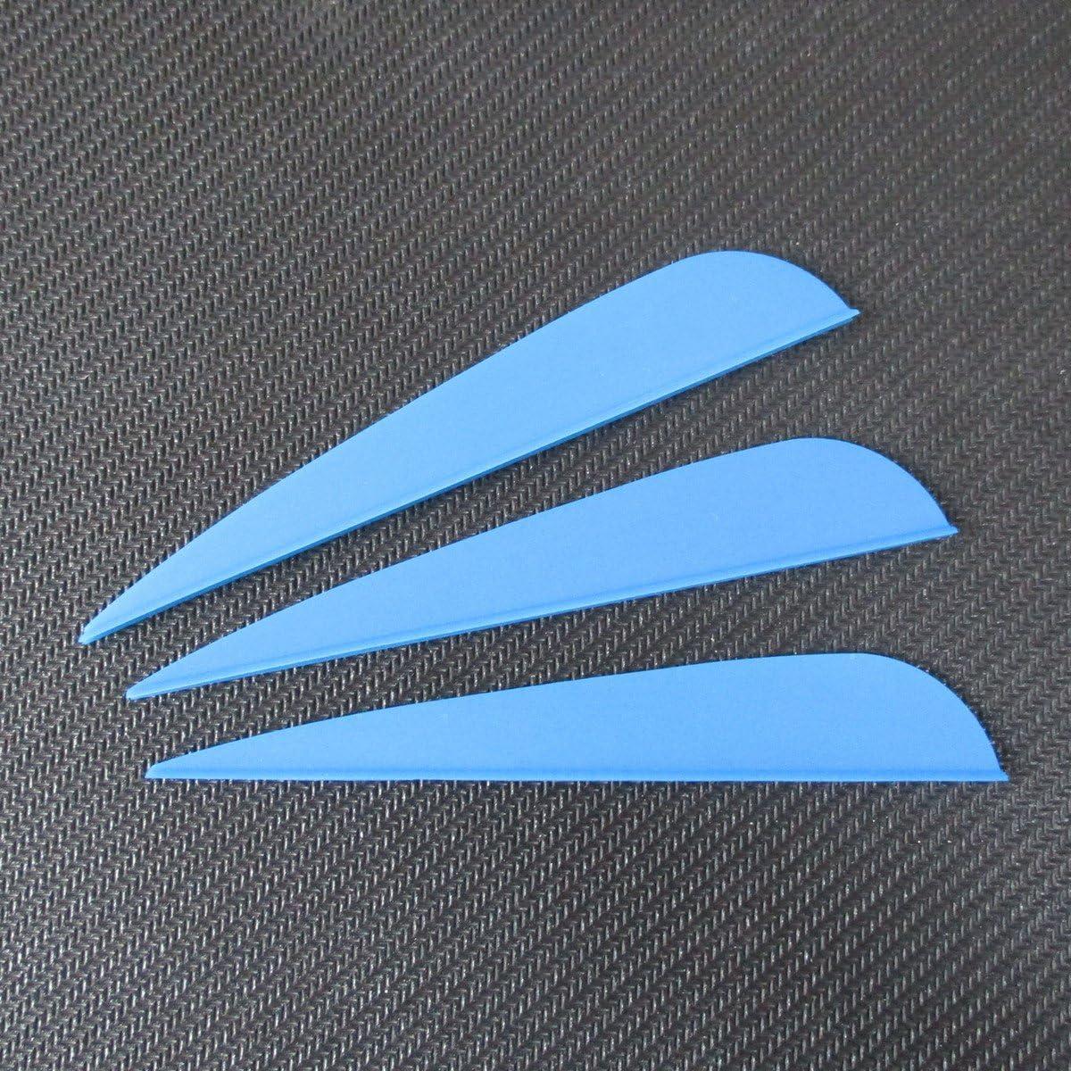 Letzhu 4 Inch Blue Plastic Feather Fletching Vanes 50 Pack for DIY ...