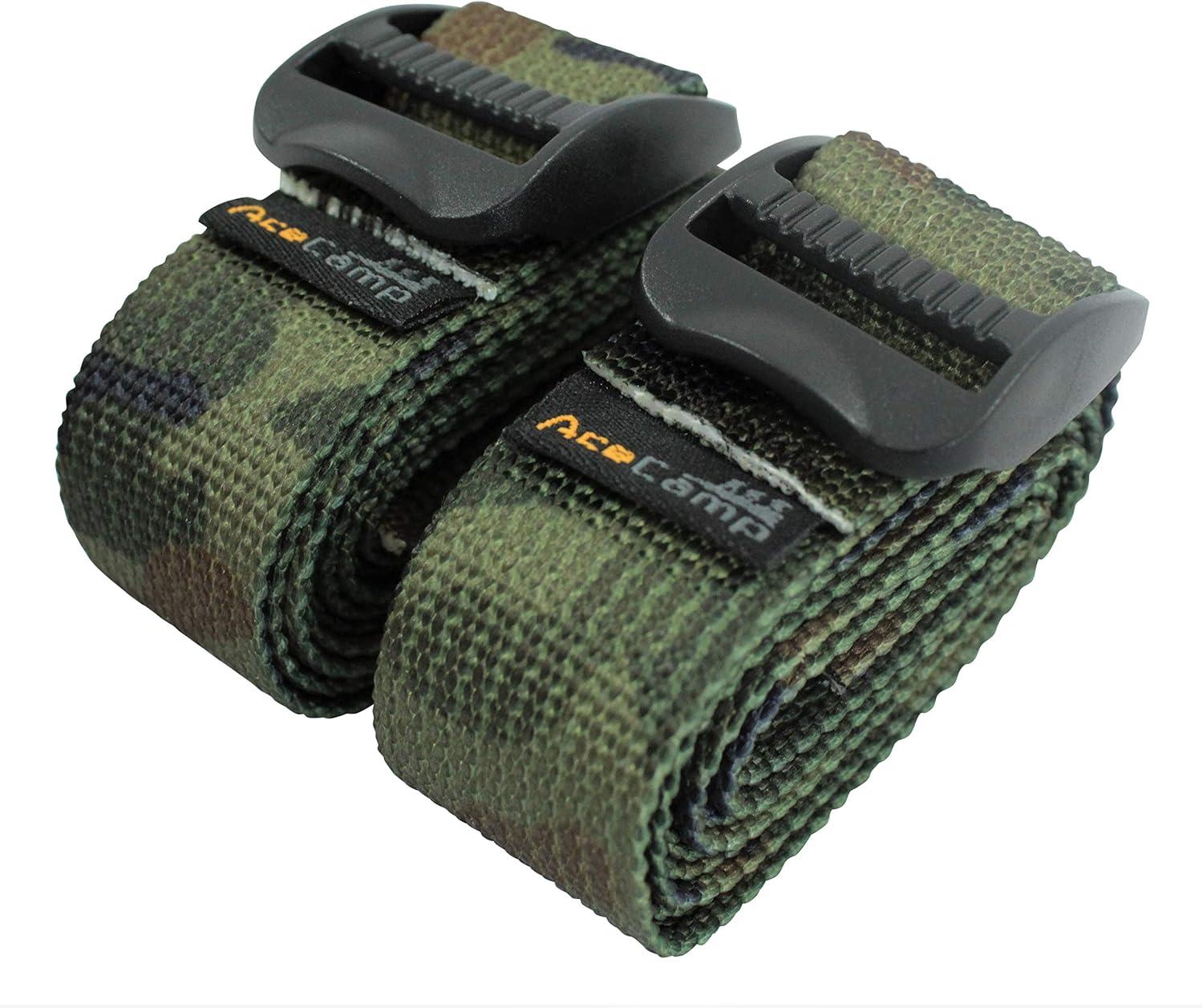 AceCamp Packing Straps - 2 x Camouflage Webbing 120 cm for Secure ...