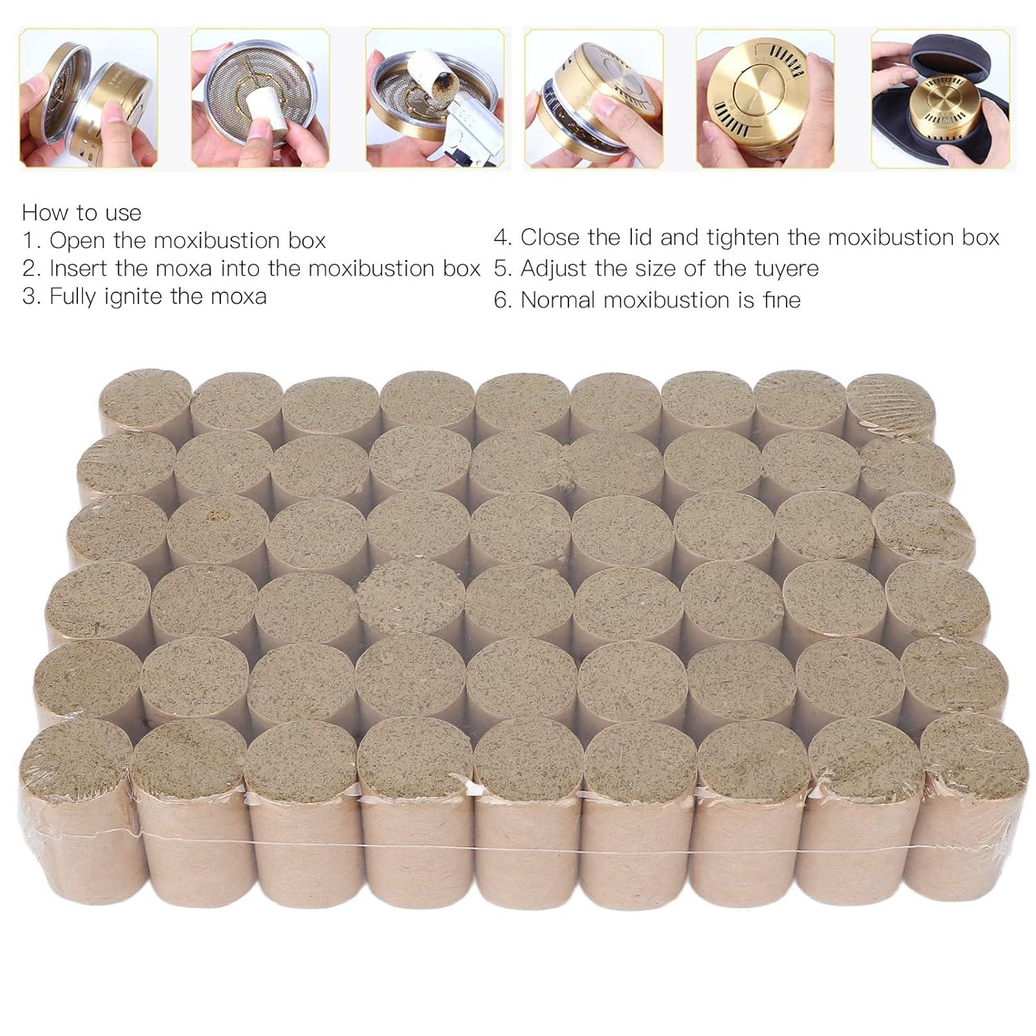 Moxa Stick 54pcs - Portable Natural Mugwort Therapy for Moxibustion ...