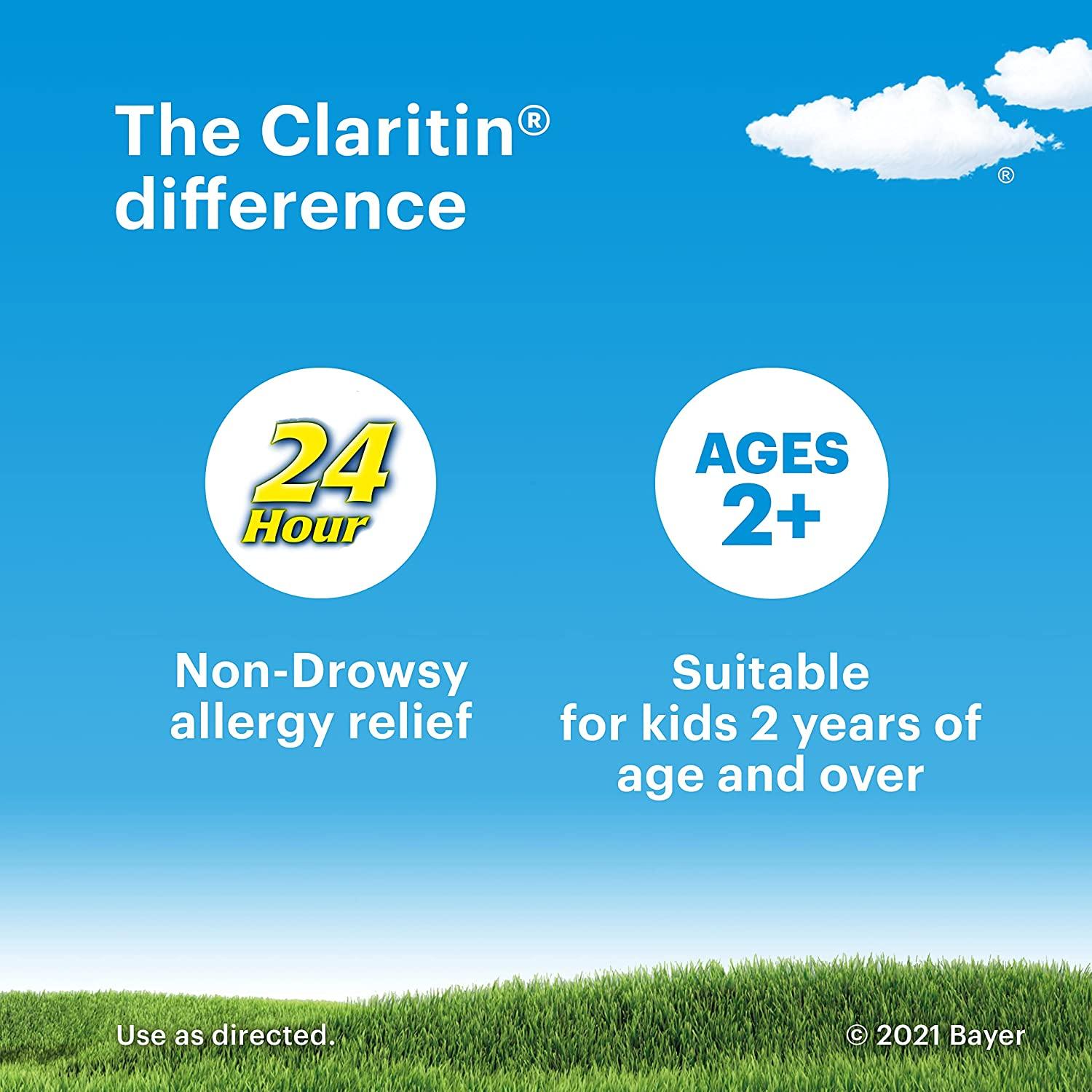 Children's Claritin Chewables 24-Hour Non-Drowsy Allergy Relief - 40 ...