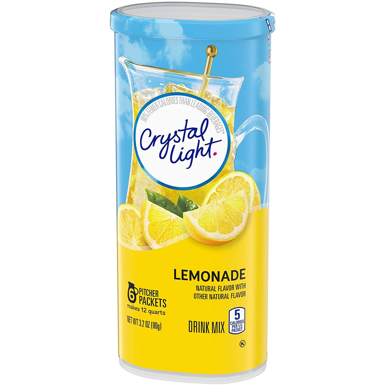 Crystal Light Sugar-Free Lemonade Naturally Flavored Powdered Drink Mix ...