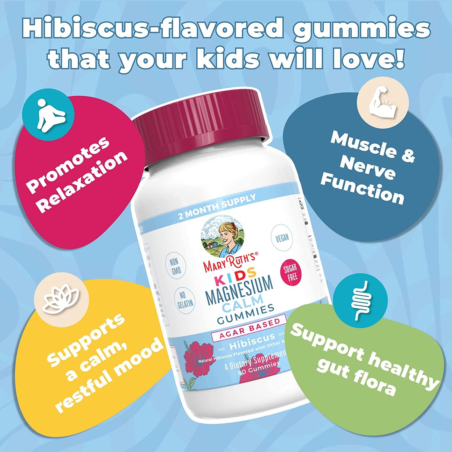 MaryRuth's Kids Magnesium Citrate Gummies | 2 Month Supply | Non-GMO ...