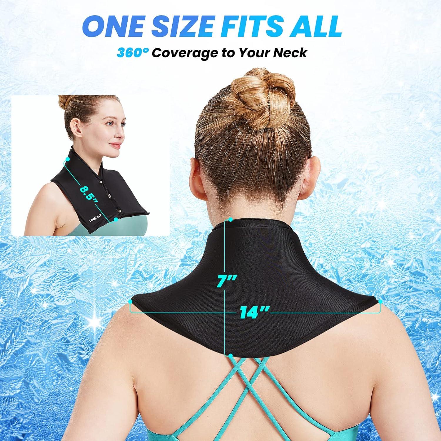 iTHEARU Neck Ice Pack Wrap - Reusable Cold & Hot Therapy for Neck and ...