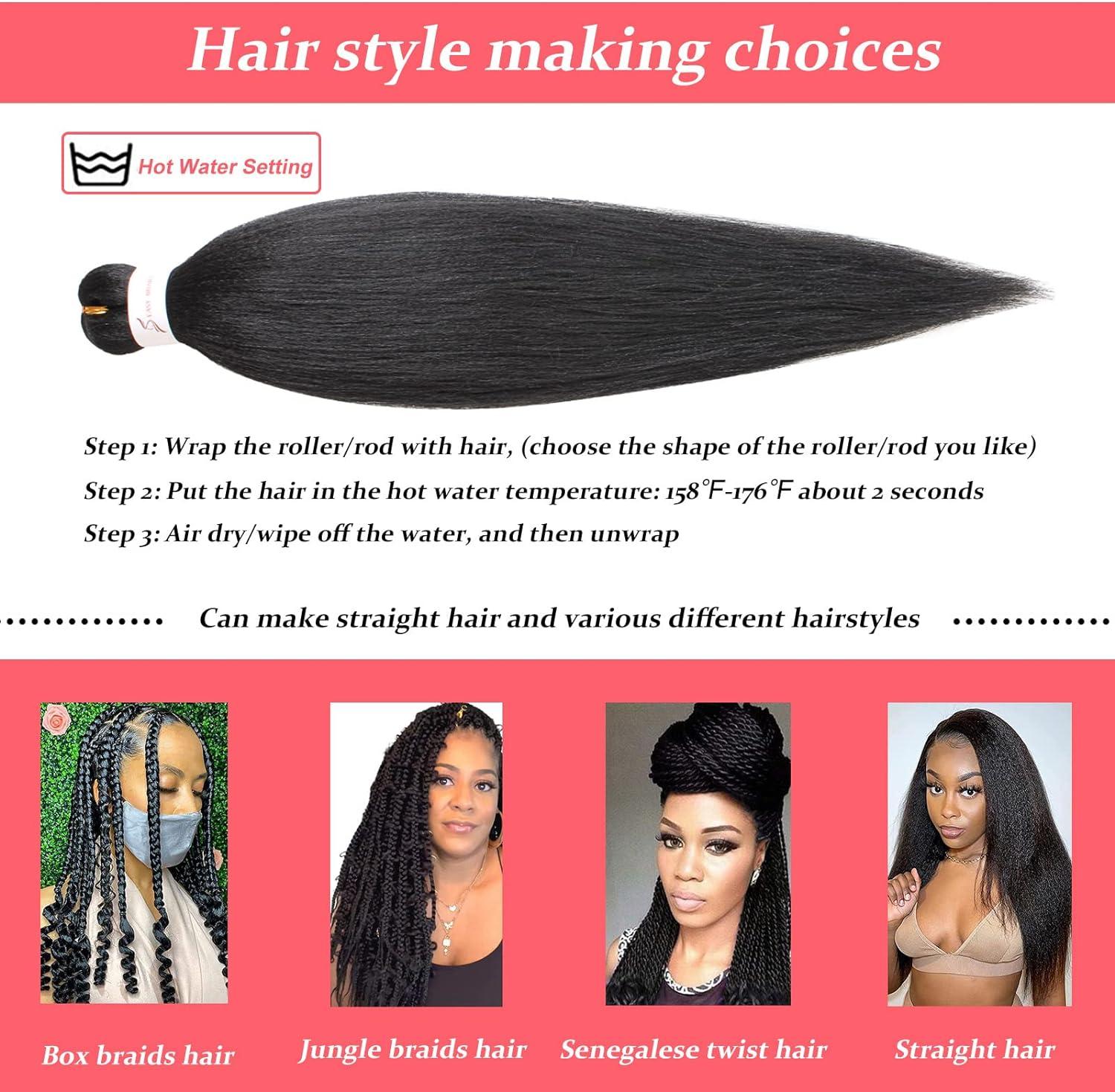 Xtrend 8 packs Ombre Blonde Braiding Hair Pre Stretched Ez Braiding Hair Soft Yaki Texture ...