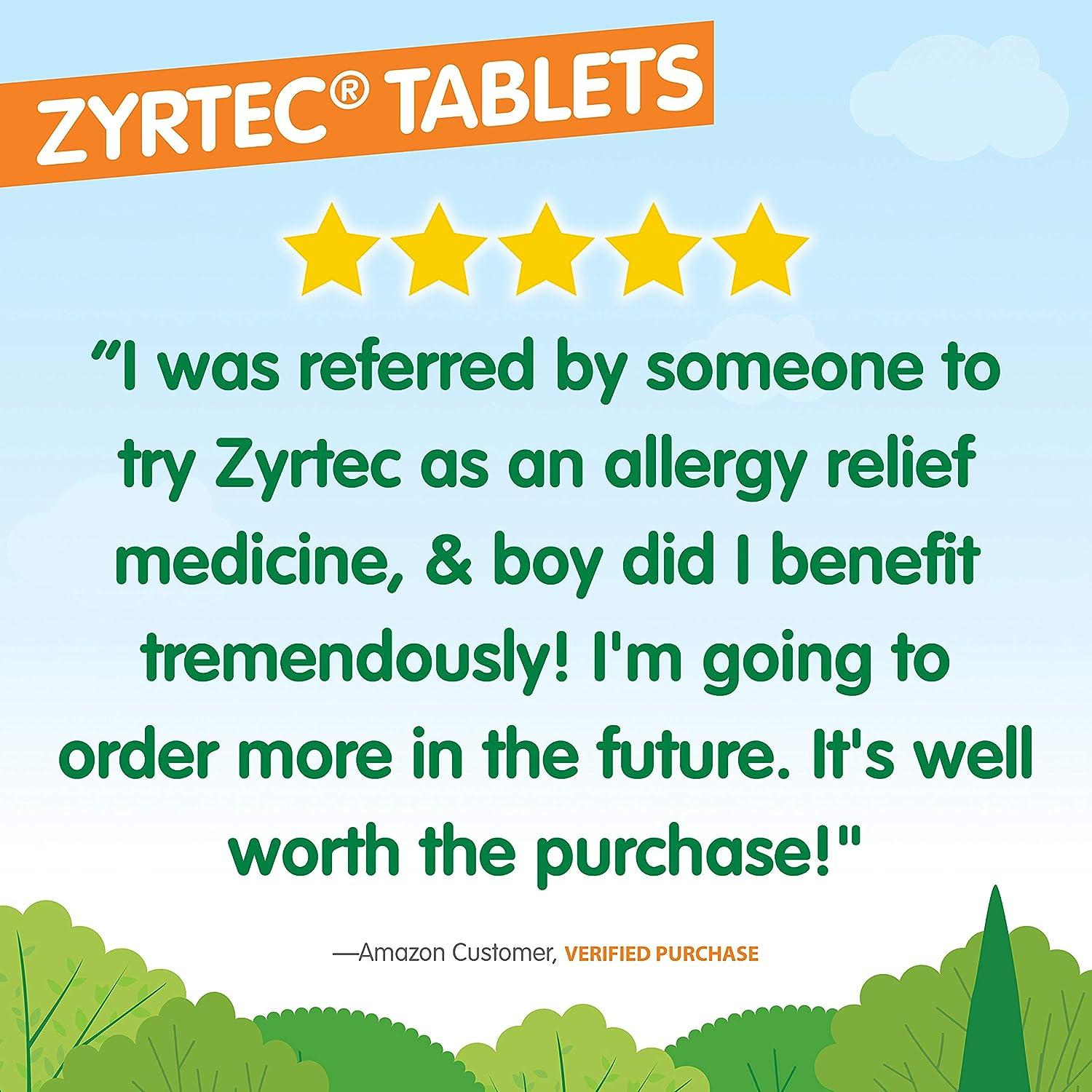 Zyrtec 24 Hour Allergy Relief Tablets 10mg - 70ct - Antihistamine ...