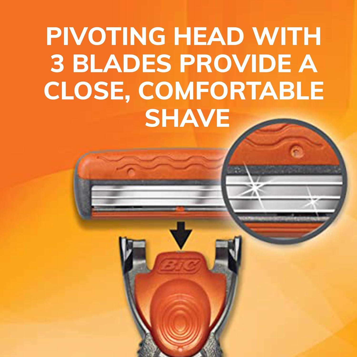 BIC Comfort 3 Razor Refills - Sensitive Skin Shaving 14 Cartridges ...