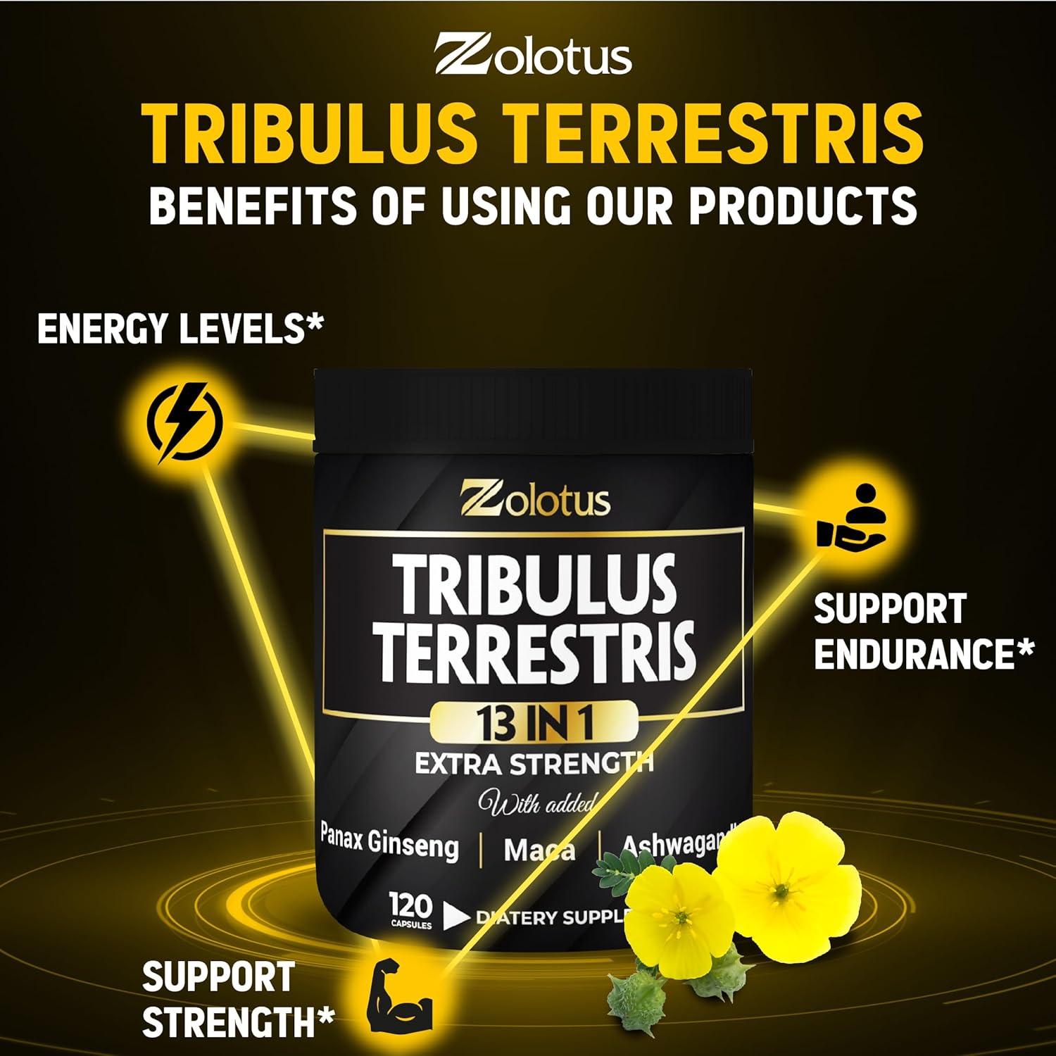 Tribulus Terrestris 13-in-1 Supplement 16000mg with Maca, Horny Goat ...