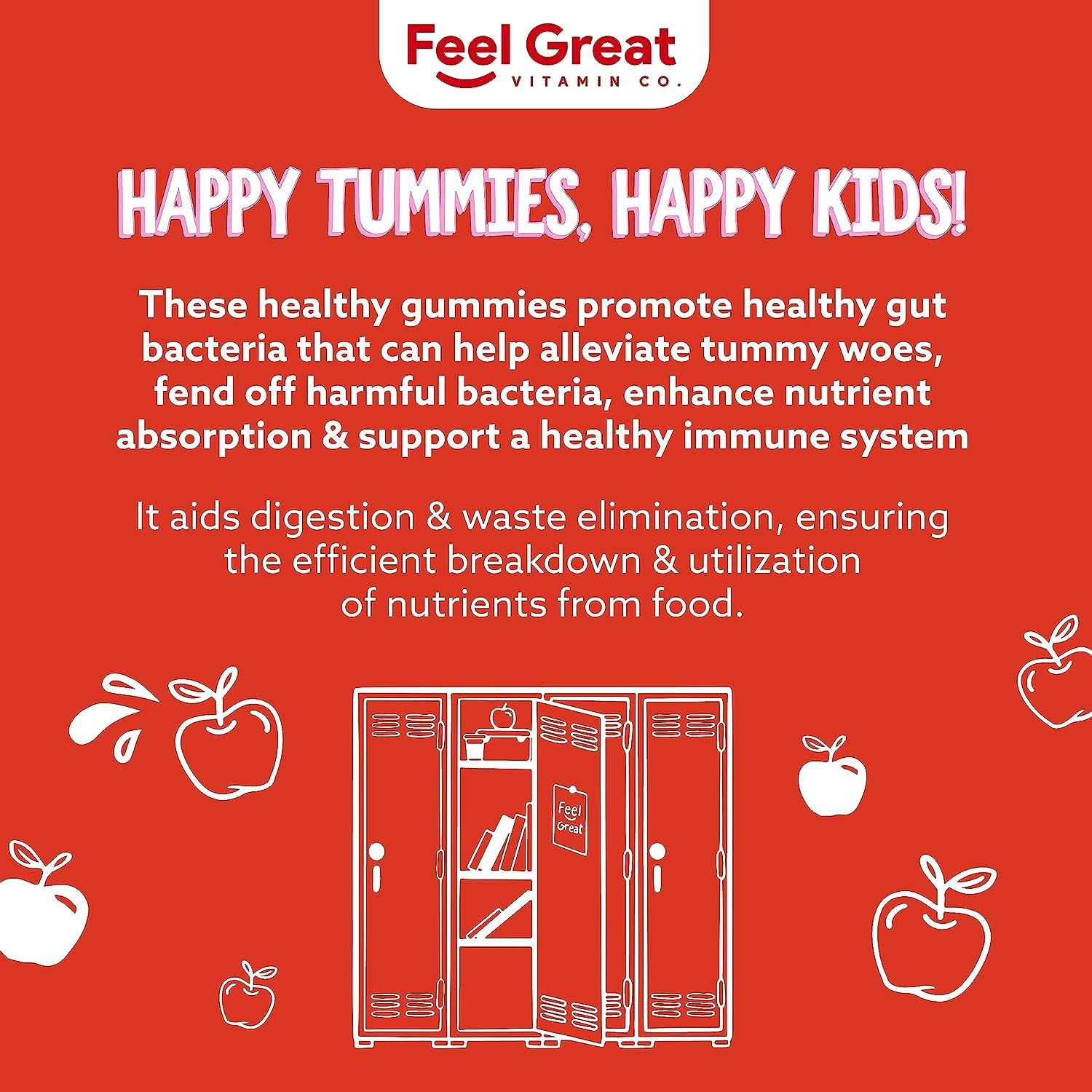 Feel Great Apple Cider Vinegar Gummies for Kids | Rich in Digestive ...