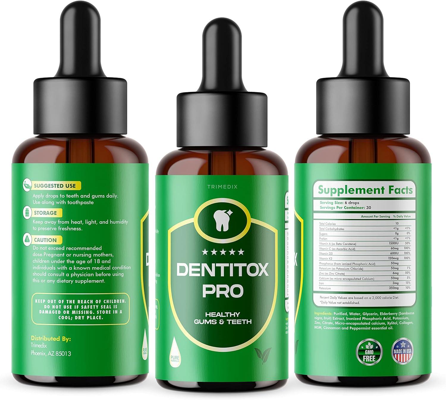 Dentitox Pro - 3 Pack for Teeth and Gums | Dentitox Drops for 90 Days ...