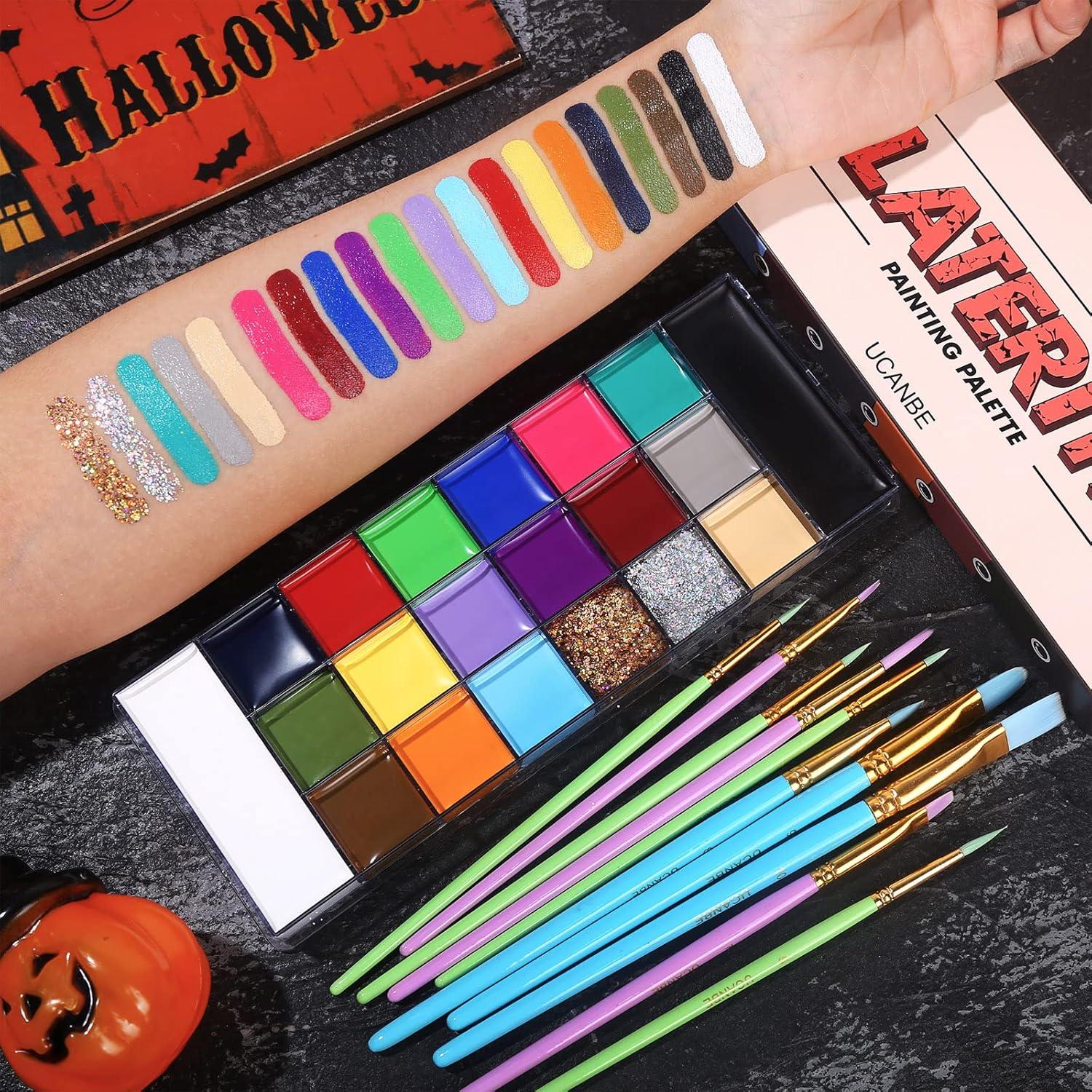 Ucanbe Body Colors - 20 Waterproof Shades with Brushes | Safe Face ...