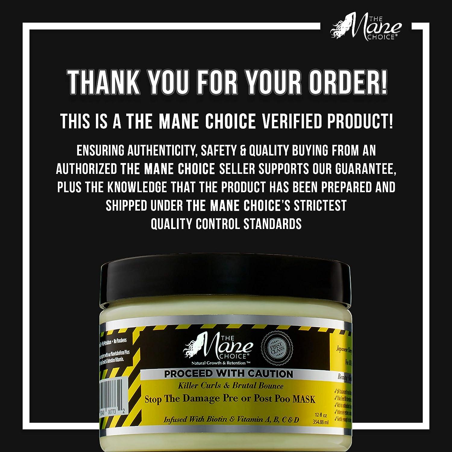 THE MANE CHOICE Proceed With Caution Killer Curls Pre or Post Poo Mask ...