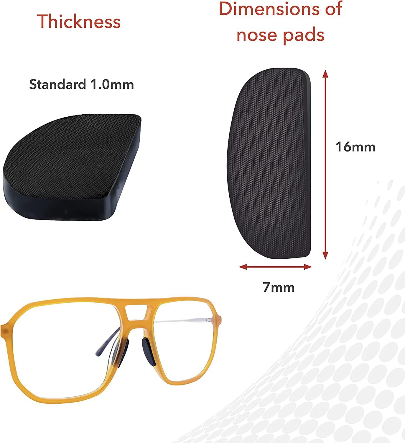 Setex Gecko Grip 1mm Anti Slip Eyeglass Nose Pads - Bulk Pack of 15 ...