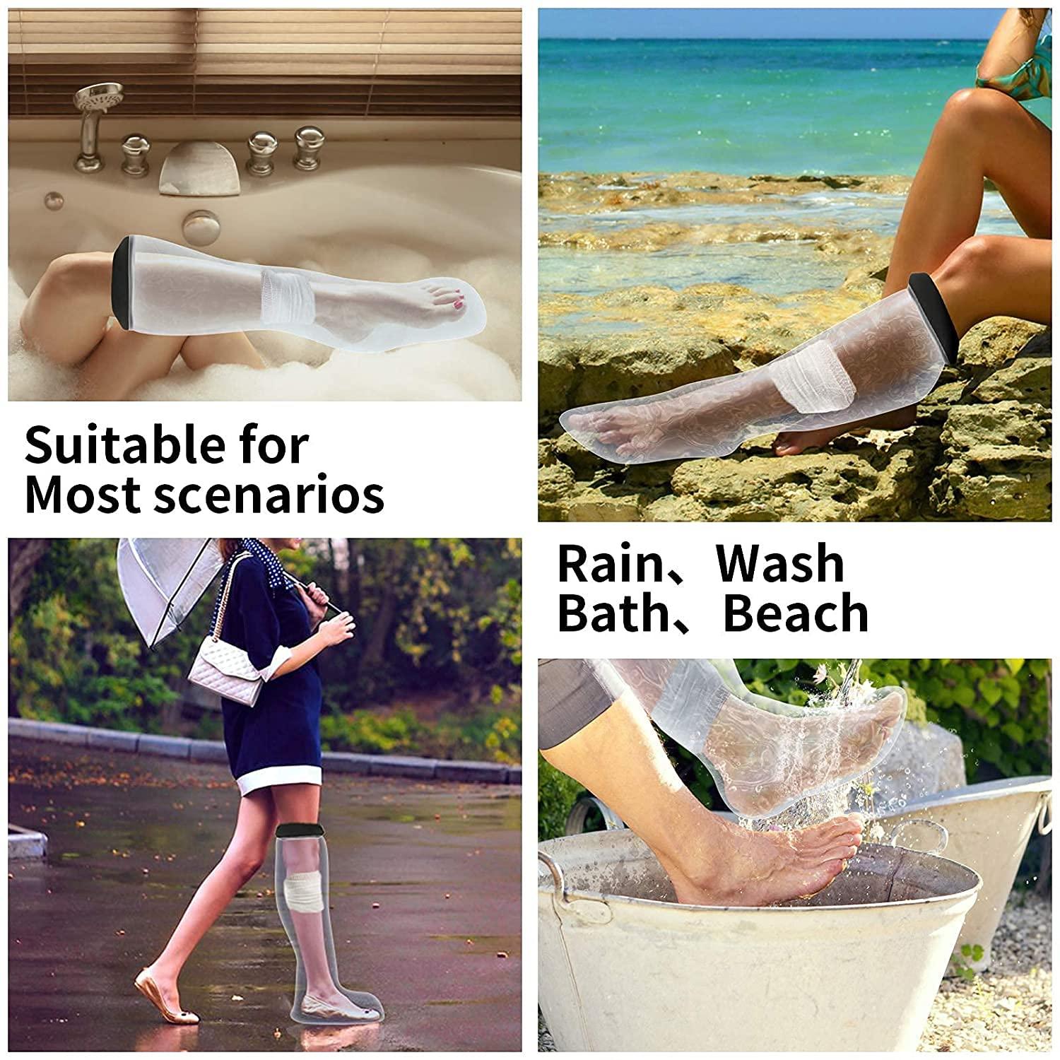 Oewnvmd Waterproof Leg Cast Shower Cover for Adults - Foot & Lower Leg ...