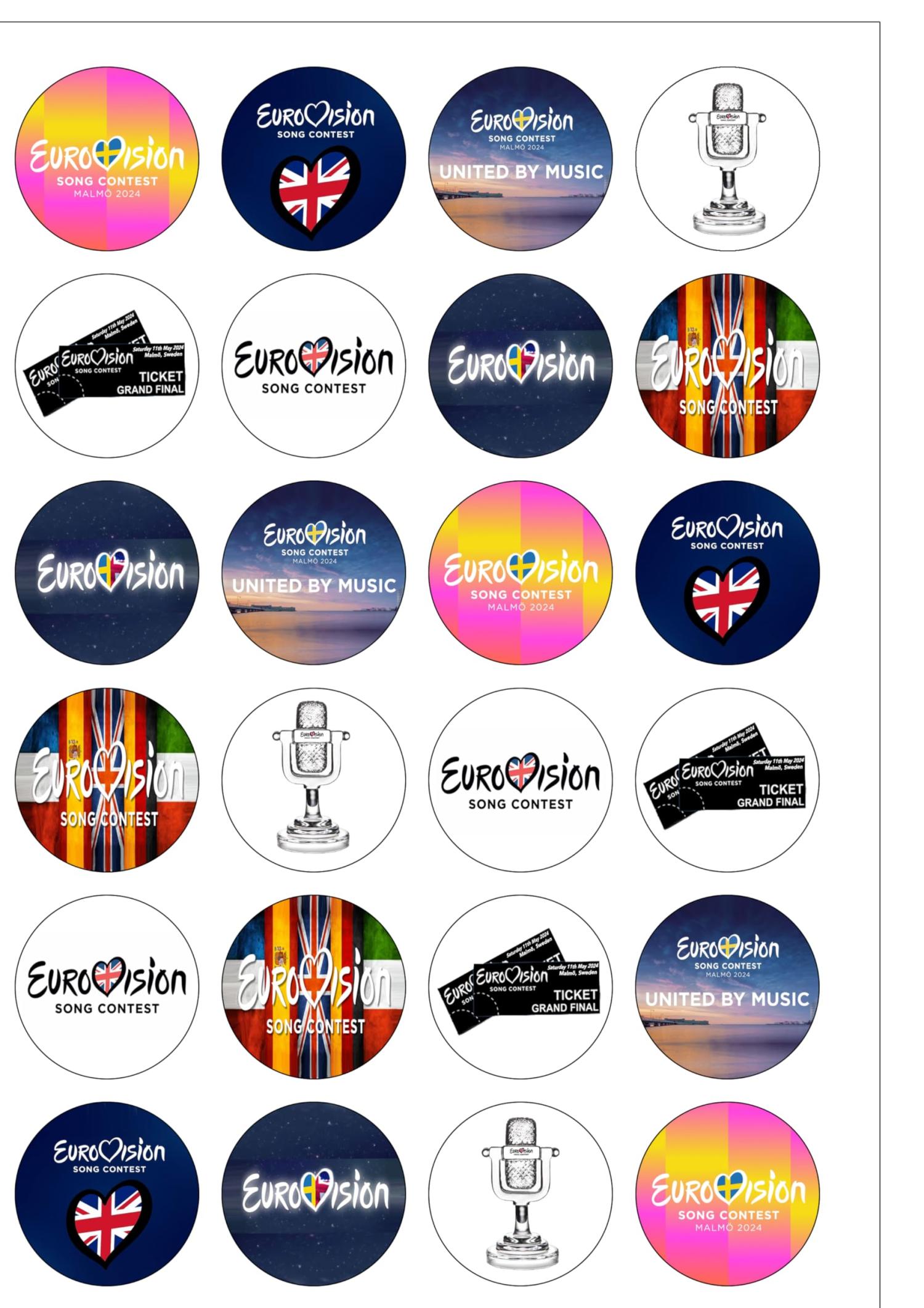 24 Precut Eurovision Song Contest 2024 Malm Sweden Celebration Themed ...
