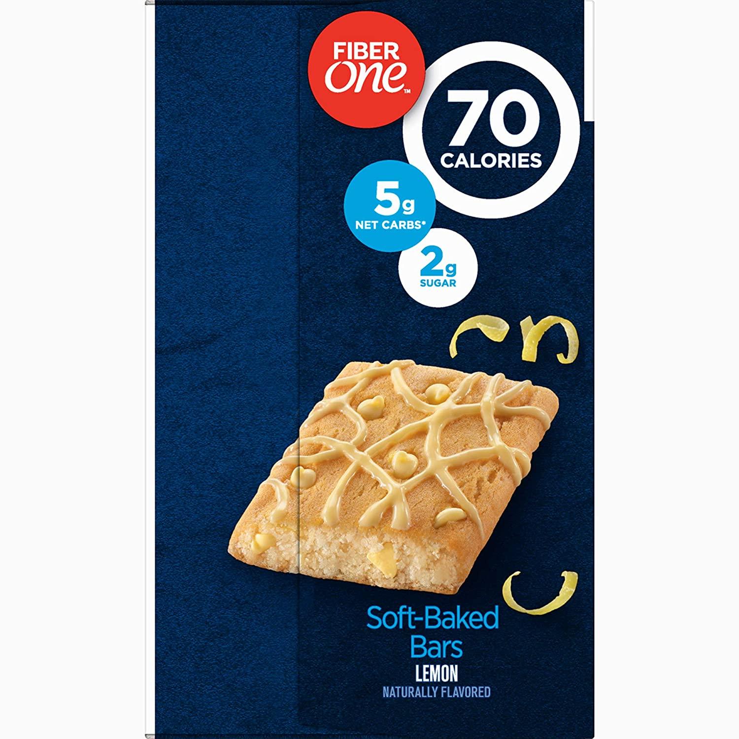 Fiber One Lemon Bar 70 Calorie Soft-Baked Bars Value Pack - 12 count ...