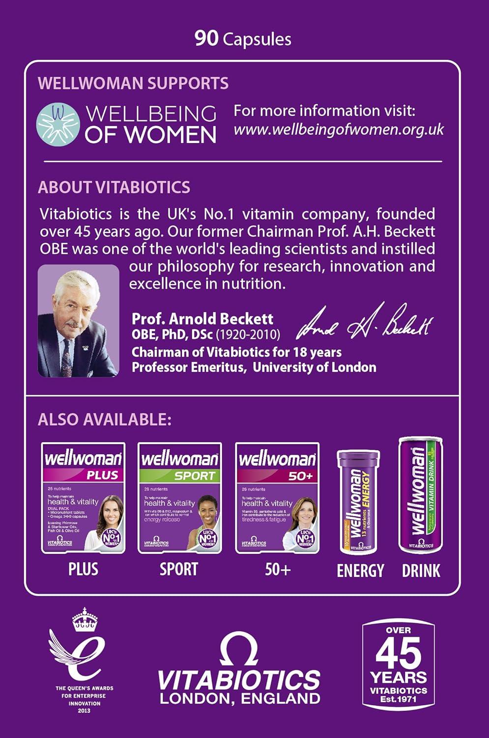 Vitabiotics Wellwoman Original 90 Capsules - 90 Count Pack | Buy Online ...