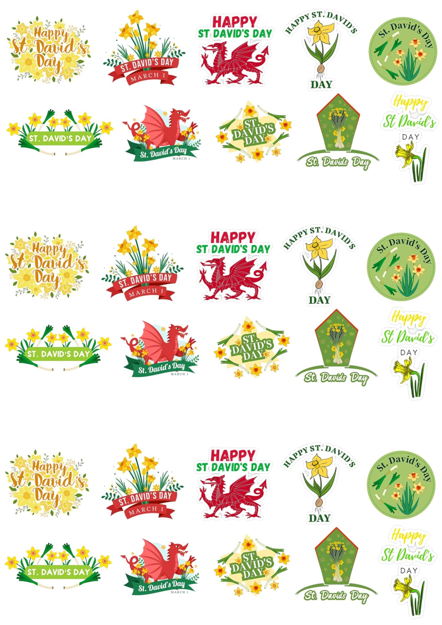 Top That 30 Stand Up St David's Day Welsh Wales Celebration Themed ...