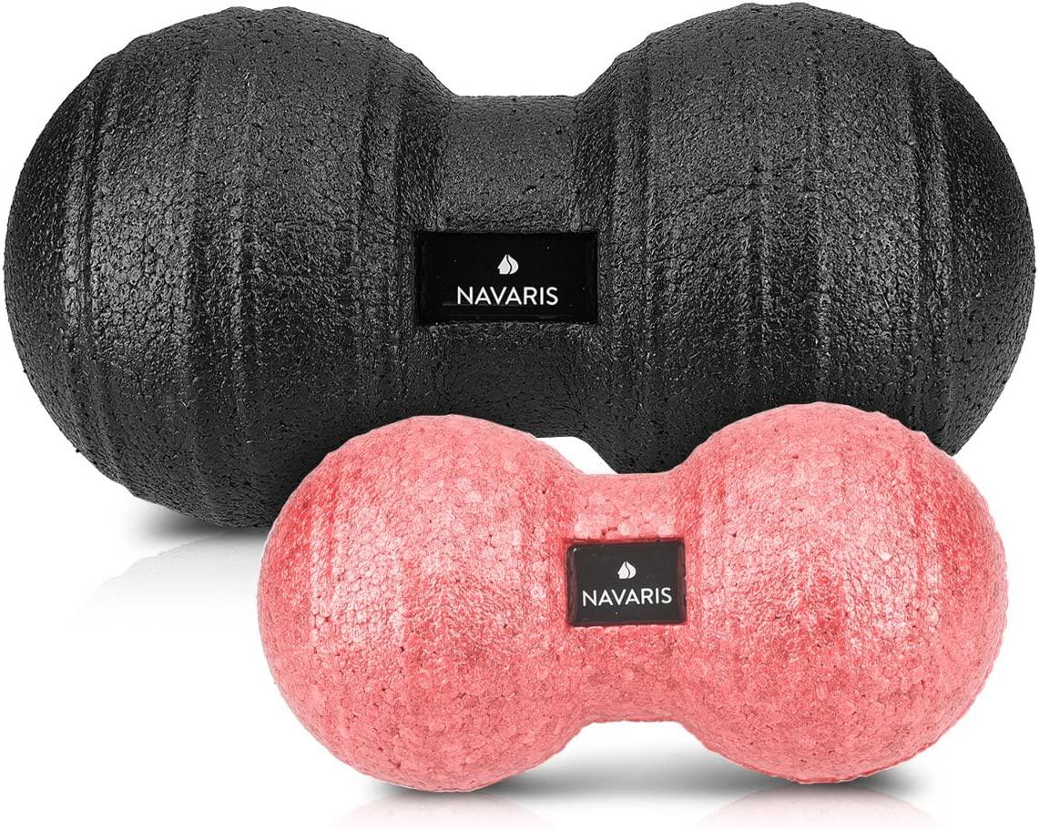 Navaris Peanut Fascia Ball Duo Set - Trigger Point Massage Balls in 2 ...