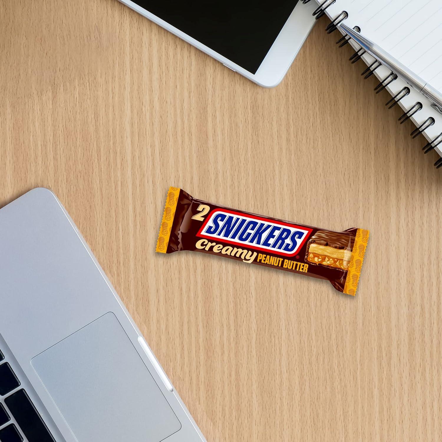Buy Snickers Creamy Peanut Butter Bars - Milk Chocolate Filled with ...