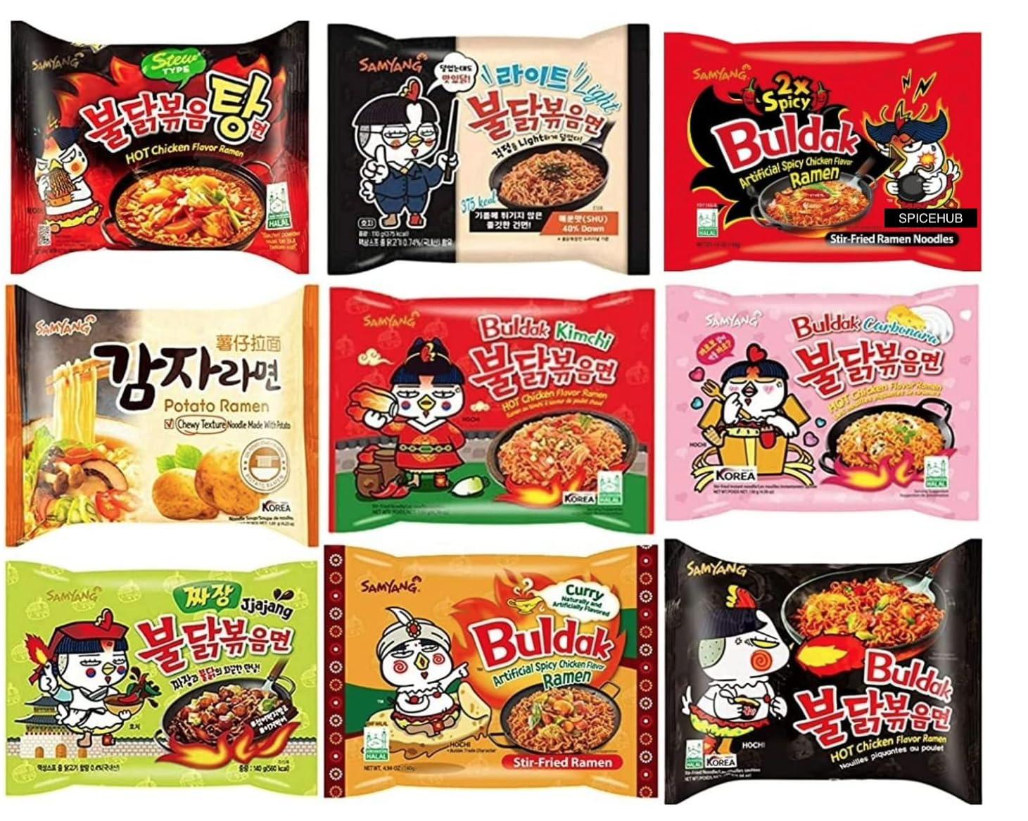 SPICEHUB Samyang Korean Assorted Top Spicy Ramen Instant Noodles ...