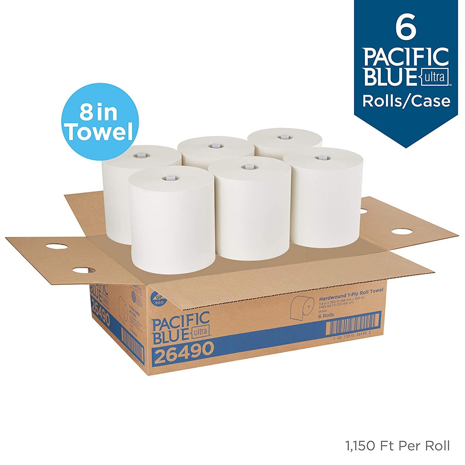 Pacific Blue Ultra 8 High-Capacity Recycled Paper Towel Rolls by GP PRO ...