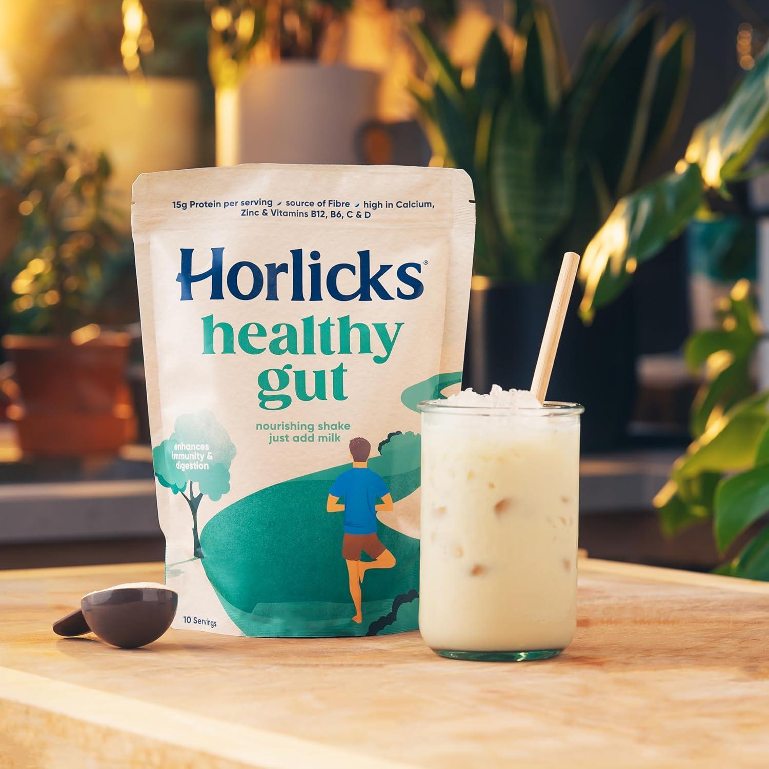 Horlicks Healthy Gut 400g: Malted Milk Protein Powder with Vitamin B12 ...