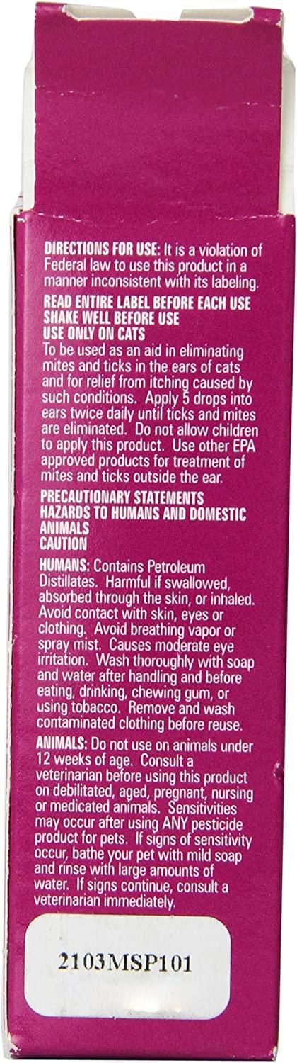 Sentry Hc Earmitefree Ear Miticide For Cats, 1 Oz