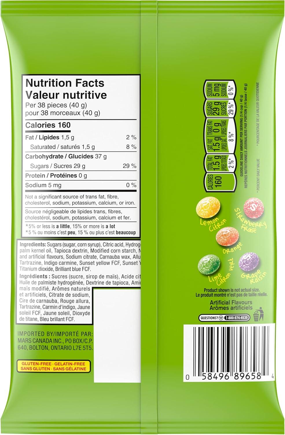 skittles sour candy ingredients