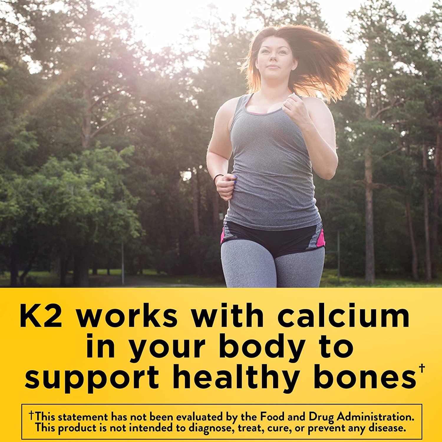 Nature Made Vitamin D3 K2 5000 IU (125 mcg) Softgels - Bone, Teeth ...