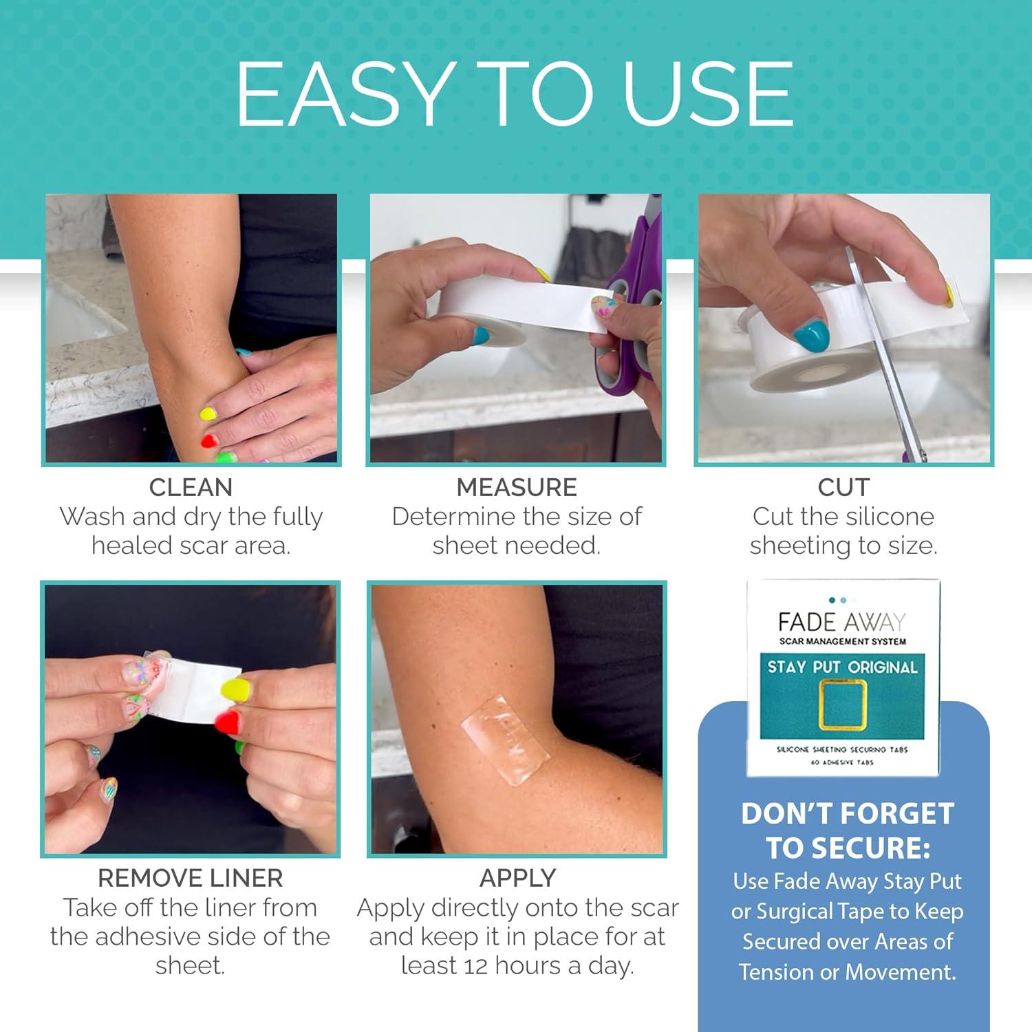 Fade Away Scars - Original Silicone Scar Sheeting Roll | Custom Size ...