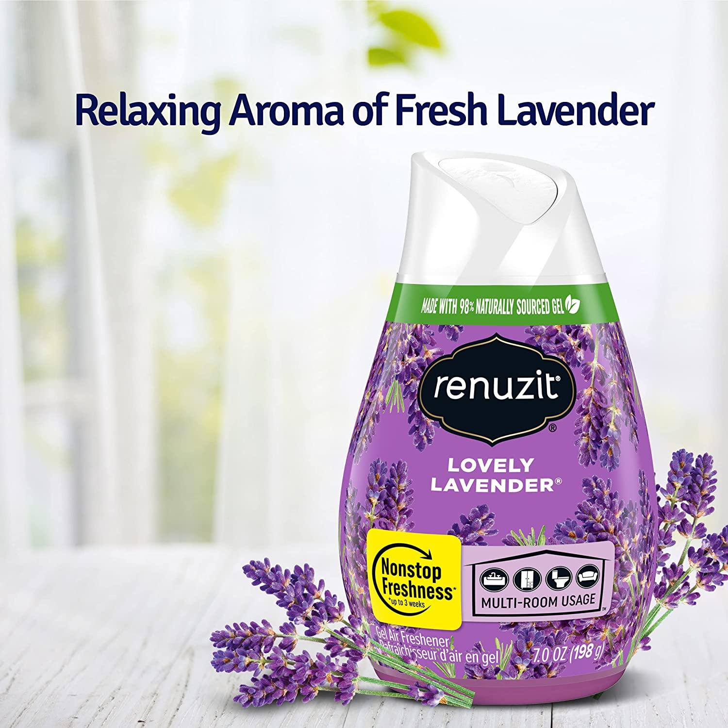 Renuzit Gel Air Freshener Lovely Lavender 12 Count - Nonstop Freshness ...