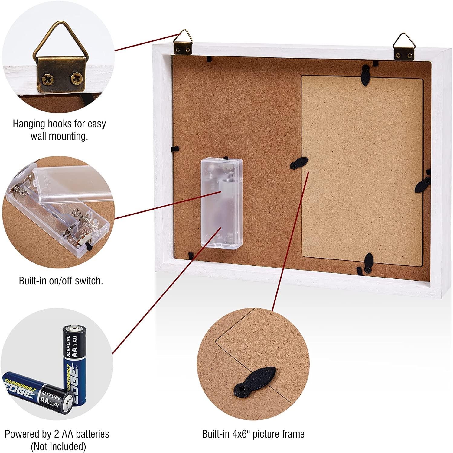 WOODEXPE Sympathy Gift: LED Memorial Shadow Box for Loss of Loved One ...