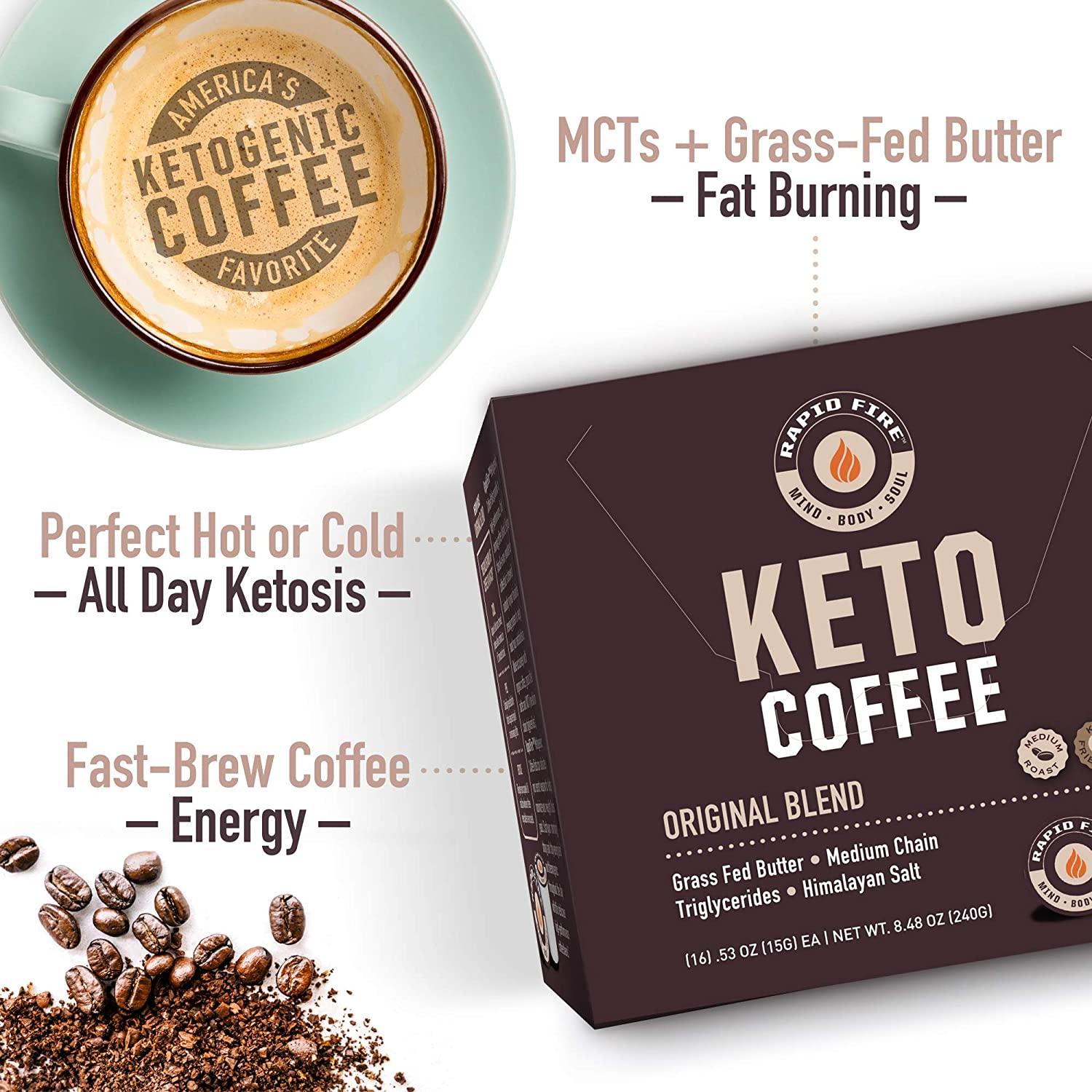 Rapidfire Ketogenic High Performance Keto Coffee Pods - Energy ...
