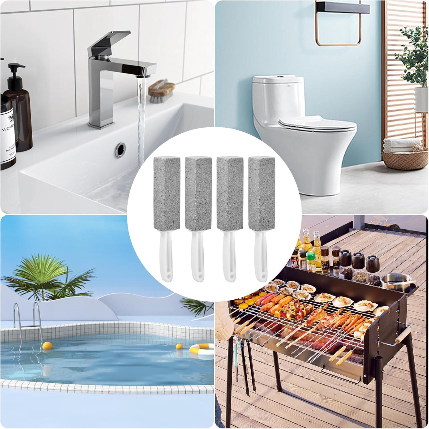 CHStarina 4-Piece Pumice Stone Cleaning Set - Effective Hard Water ...