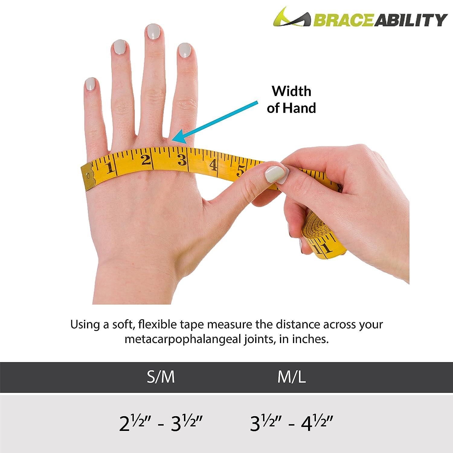 BraceAbility Ulnar Deviation Hand Splint - MCP Knuckle Support Brace ...