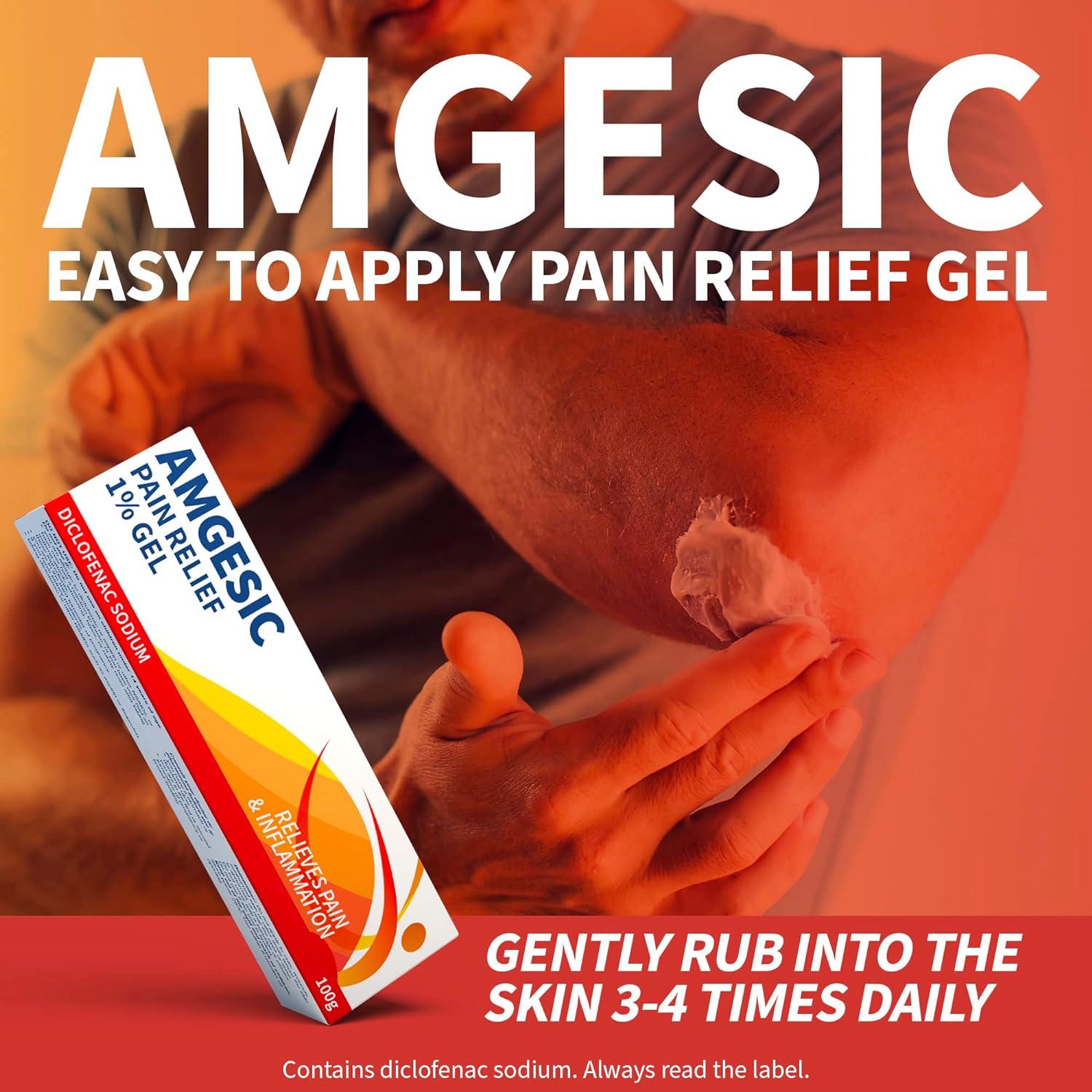 Amgesic Pain Relief 1% Gel 100g - Anti-Inflammatory Diclofenac Gel for ...
